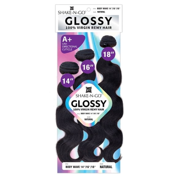 SHAKE 'N GO GLOSSY 100% VIRGIN REMY HAIR MULTI PACK SOLUTION- BODY WAVE ...