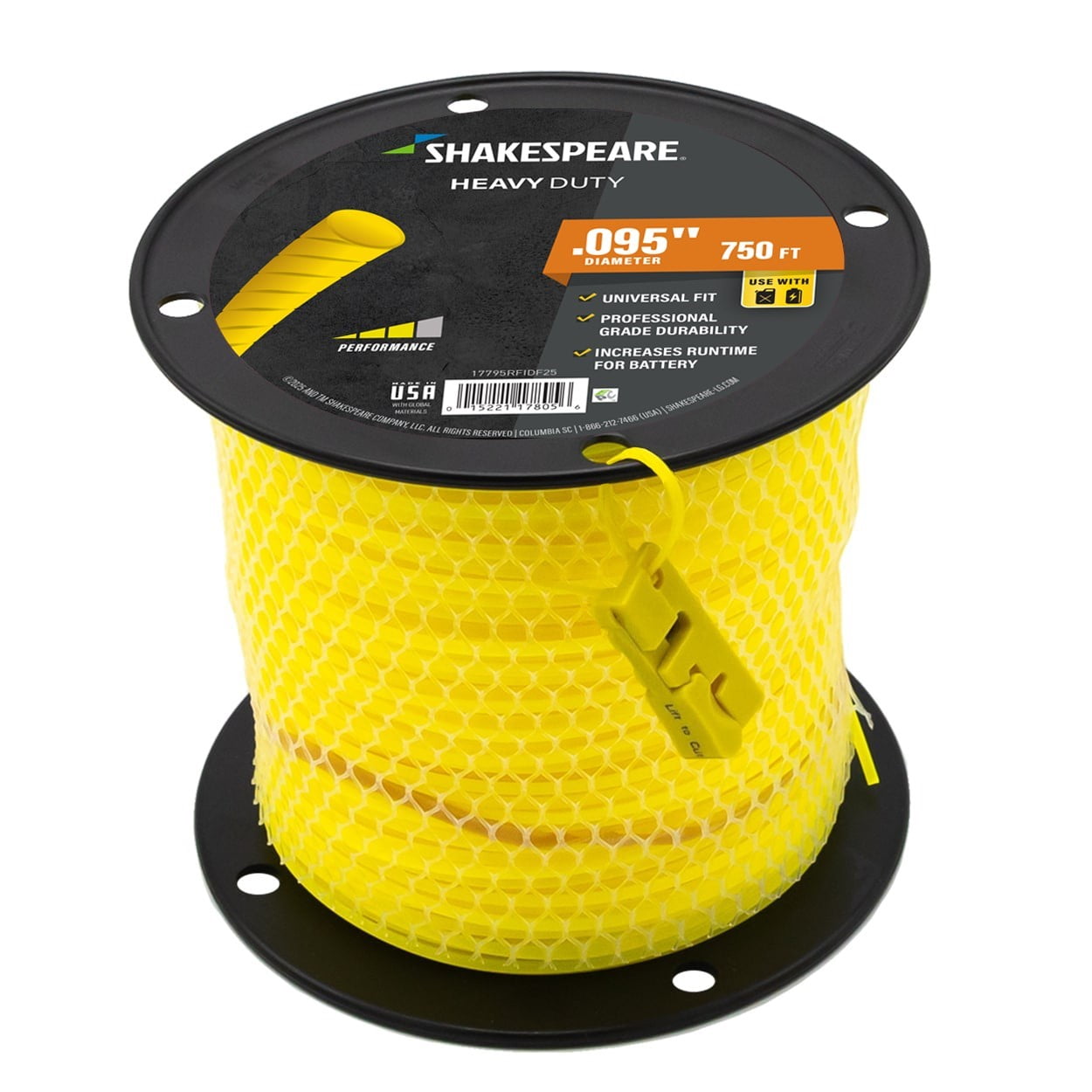 SHAKESPEARE 0.095" x 750' Heavy Duty String Trimmer Line - Yellow ...
