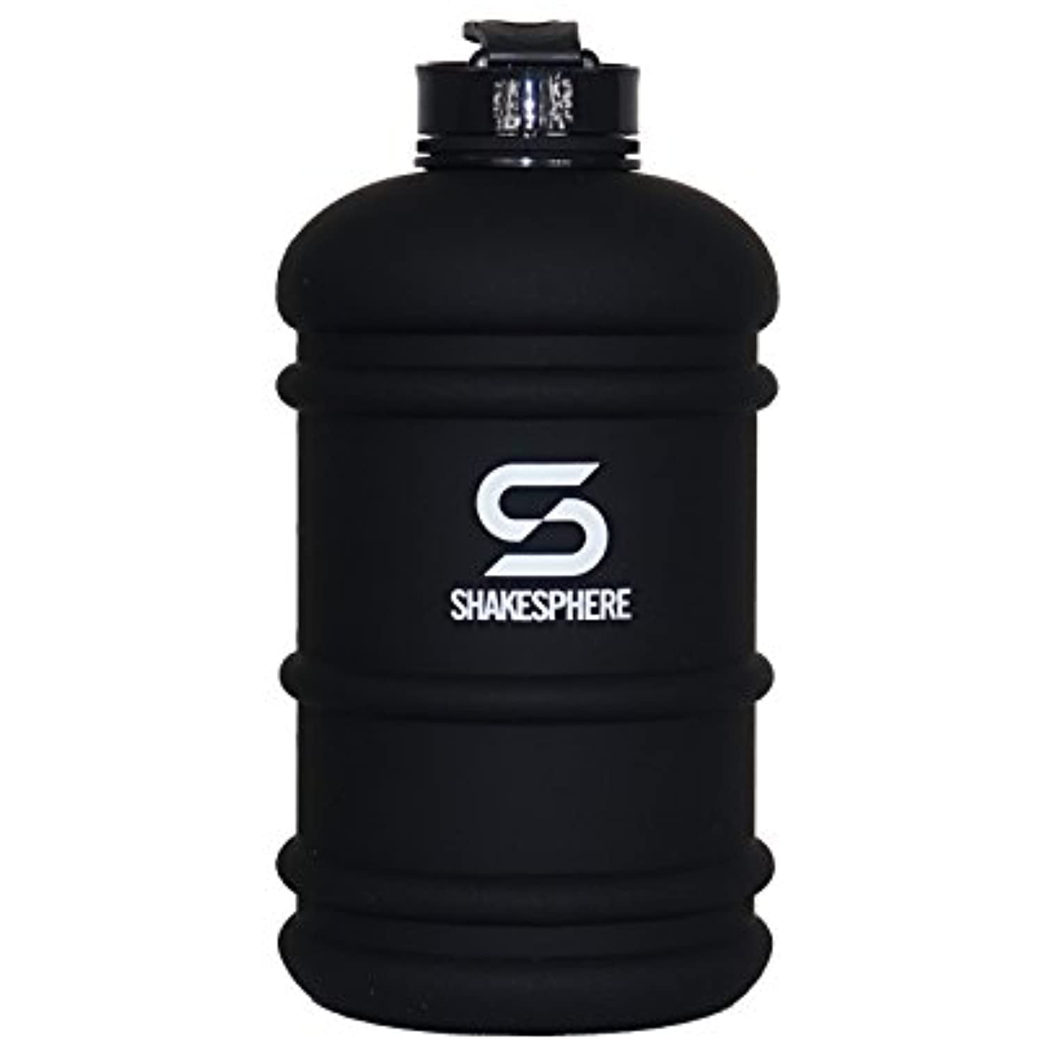 SHAKESPHERE Large Sports Water Bottle - BPA Free Hydration Jug, Black ...