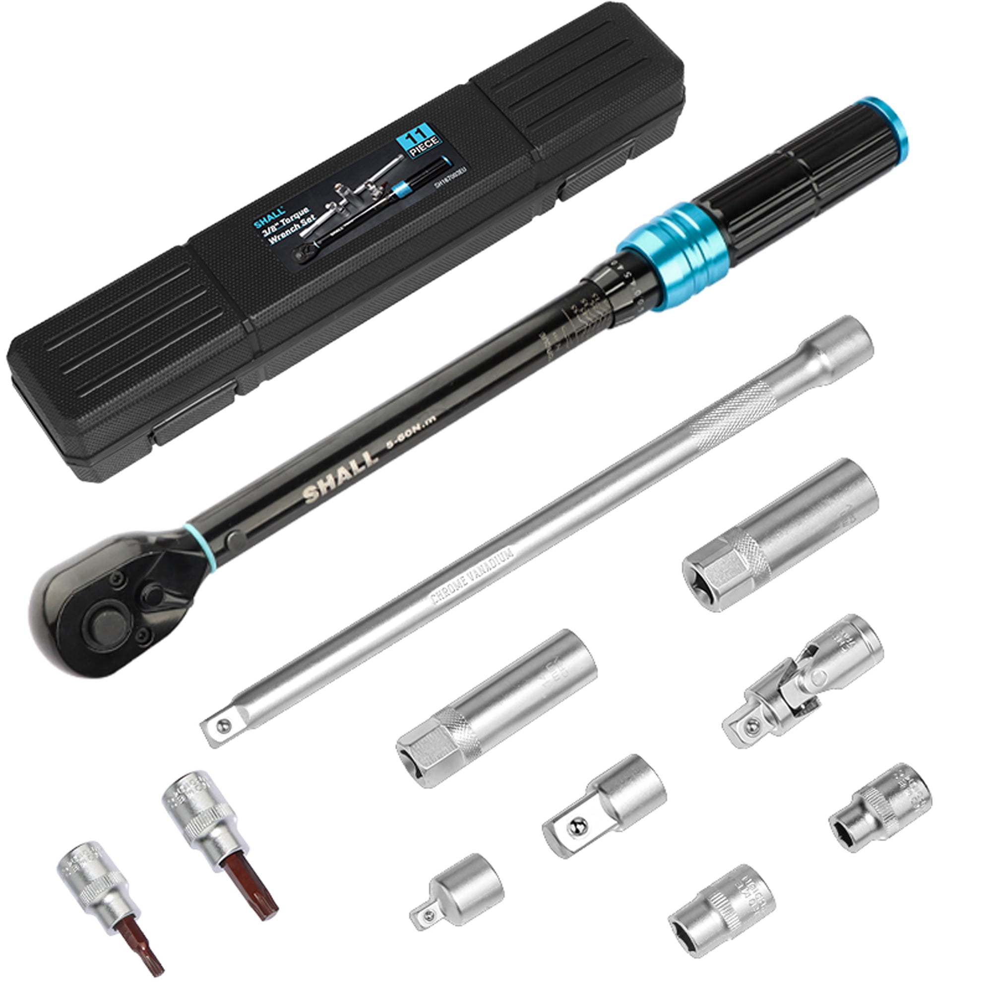 SHALL 2-220Nm Digital Torque Wrench 3/8 Drive Inch Pound Torque Wrench ...
