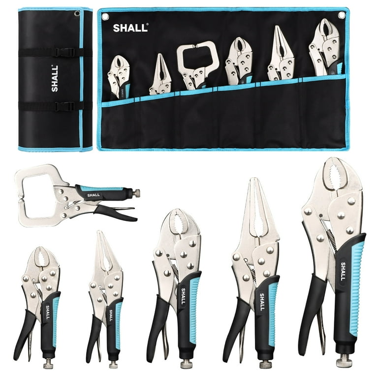 SHALL 6 Piece Locking Pliers Tool Set Vice Grips Pliers Set 5