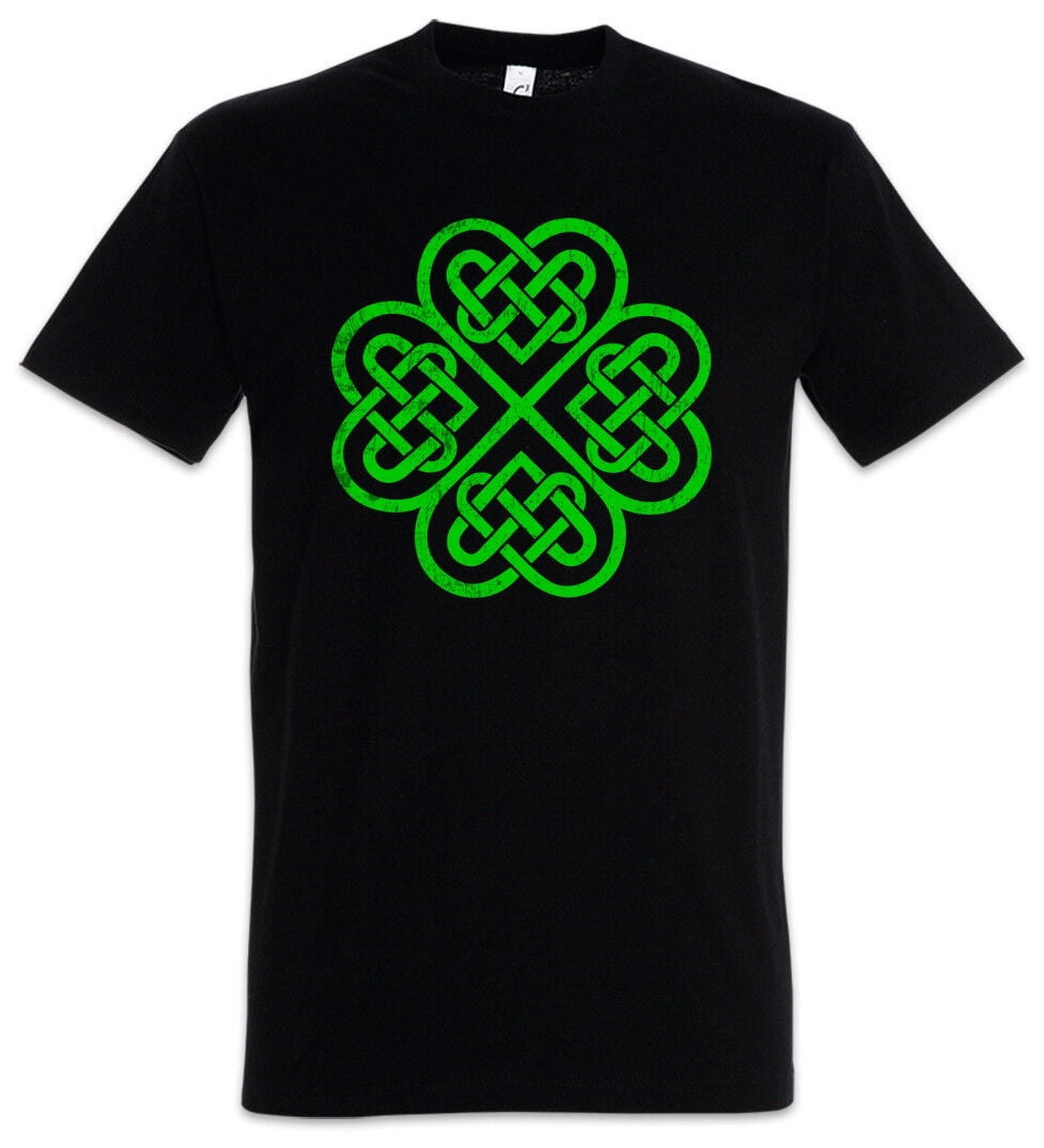 SHAMROCK IRISH KNOT IV T-SHIRT Cloverleaf Irland Kleeblatt Knoten Runes ...