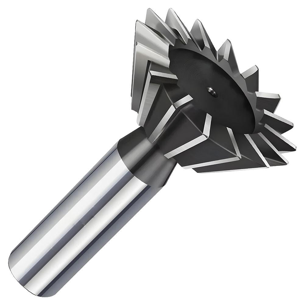 SHANGYU Straight Shank Dovetail Slot Cutter End Mill, 45°/55°/60° Degr ...