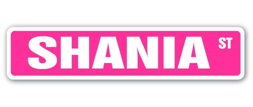 SHANIA Street Sign Childrens Name Room Sign | Indoor/Outdoor | 18" Wide ...