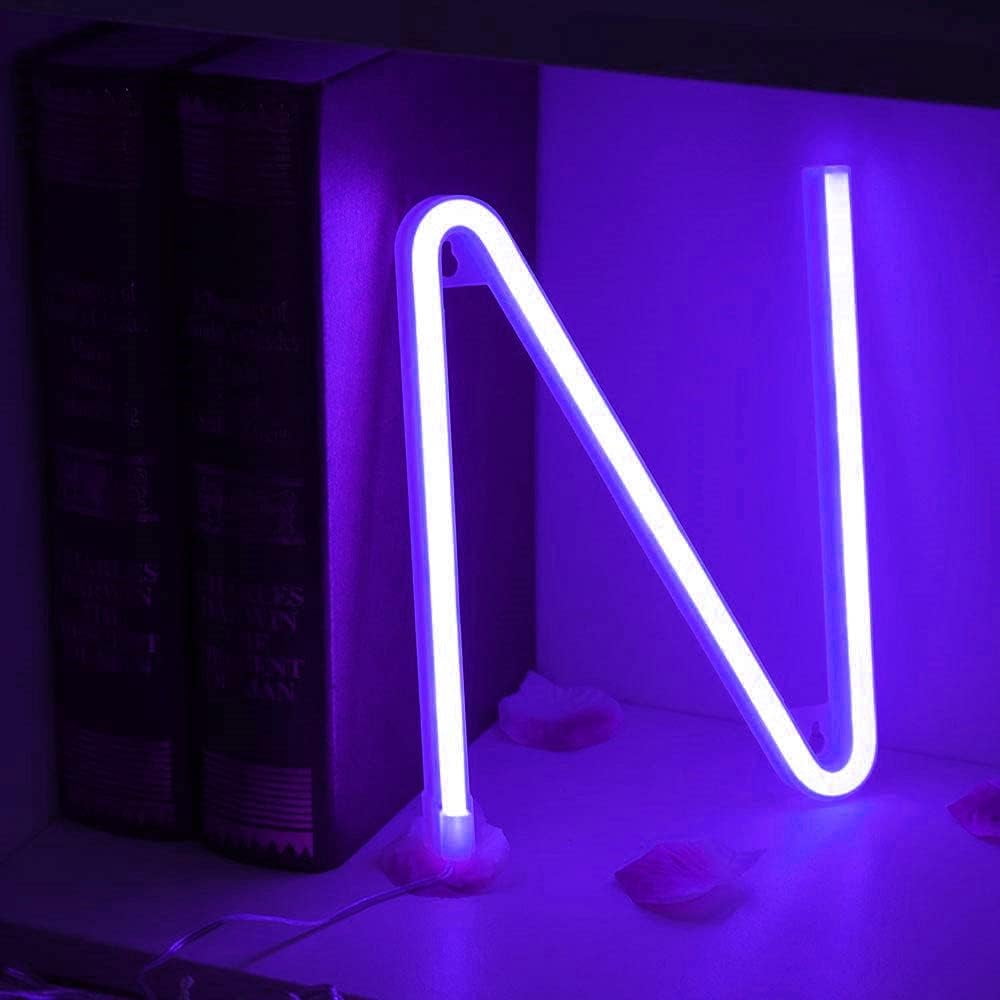 SHANJIA Upgraded Version Neon Letter, LED Alphabet Lights Up Letters ...