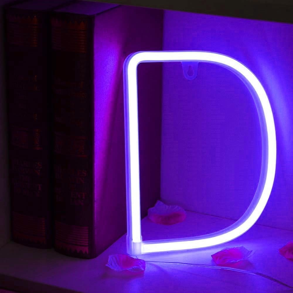 SHANJIA Upgraded Version Neon Letter, LED Alphabet Lights Up Letters ...