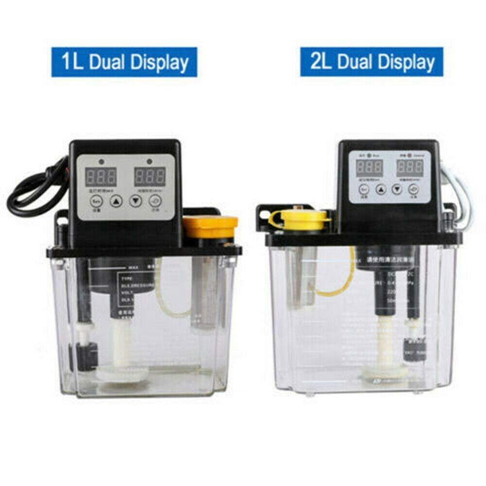 SHANNA 110V Automatic Electric Lubrication Oil Pump CNC Pump Dual ...