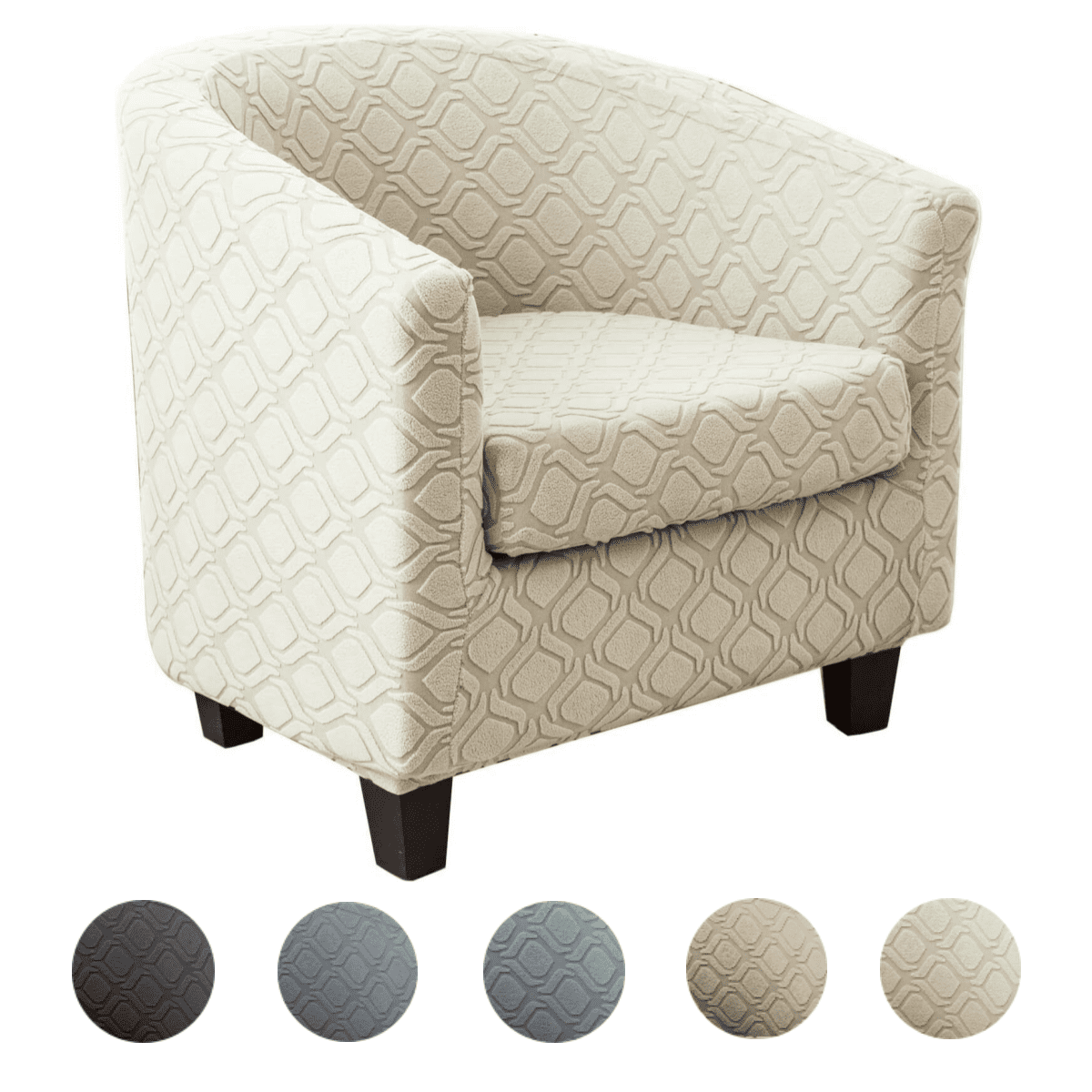 SHANNA 2-Piece Tub Chair Covers with Cushion Cover Club Chair ...