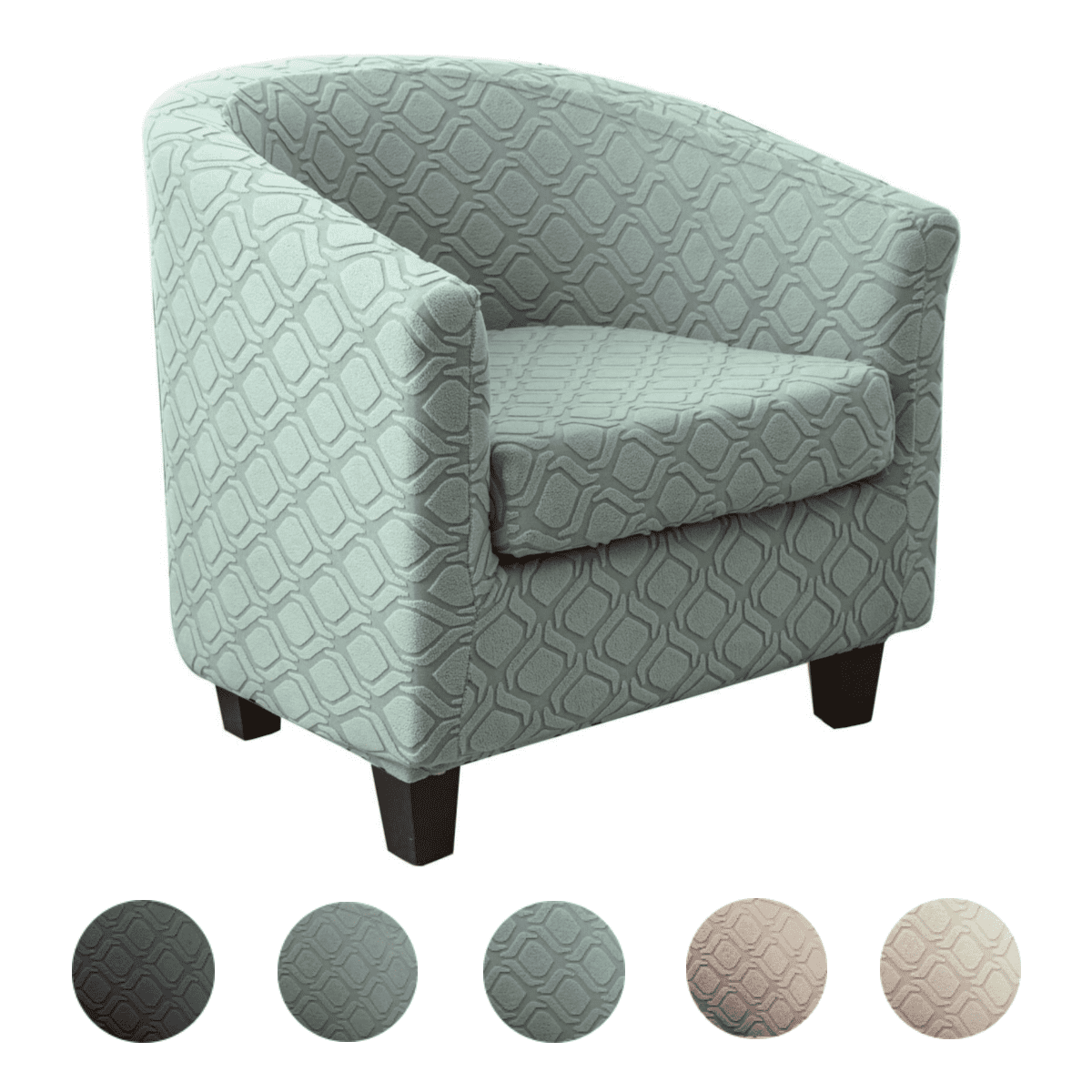 SHANNA 2-Piece Tub Chair Covers with Cushion Cover Club Chair ...