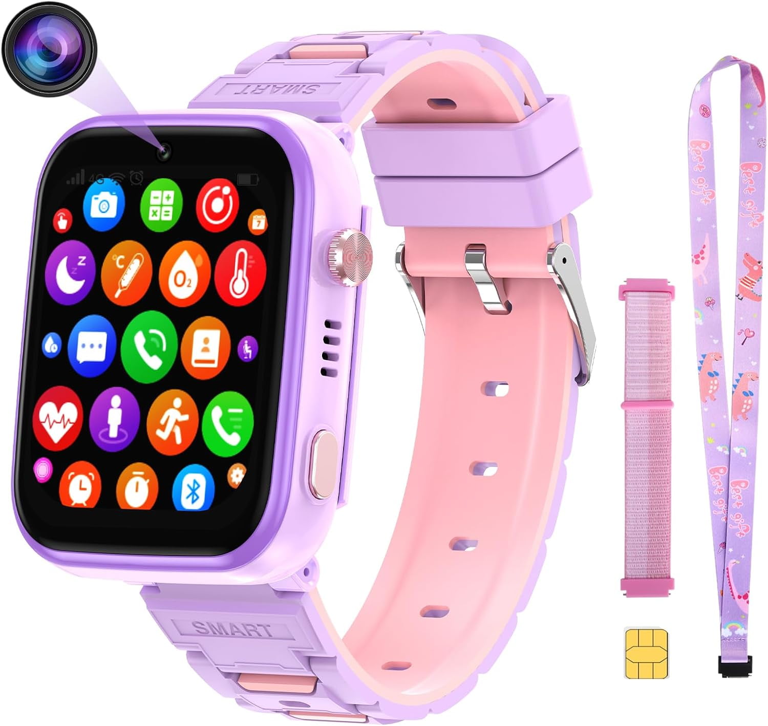 SHANNA 4G Smart Watch for Kids, GPS Tracker Watch, 2- Way Calling ...