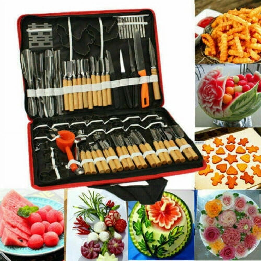 SHANNA 80Pcs Portable Stainless Steel Kitchen Carving Knife, Vegetable ...