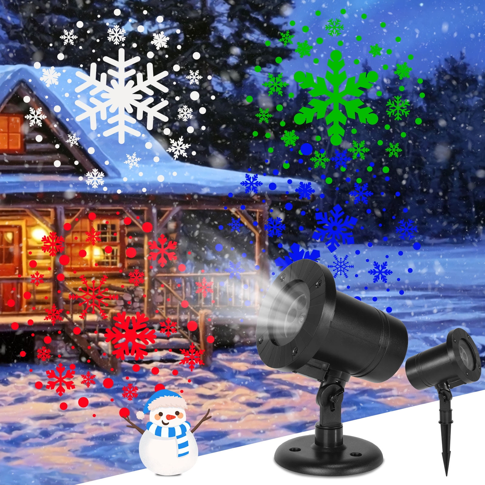 SHANNA LED Christmas Projector Lights, Multipurpose Outdoor Snowflake ...