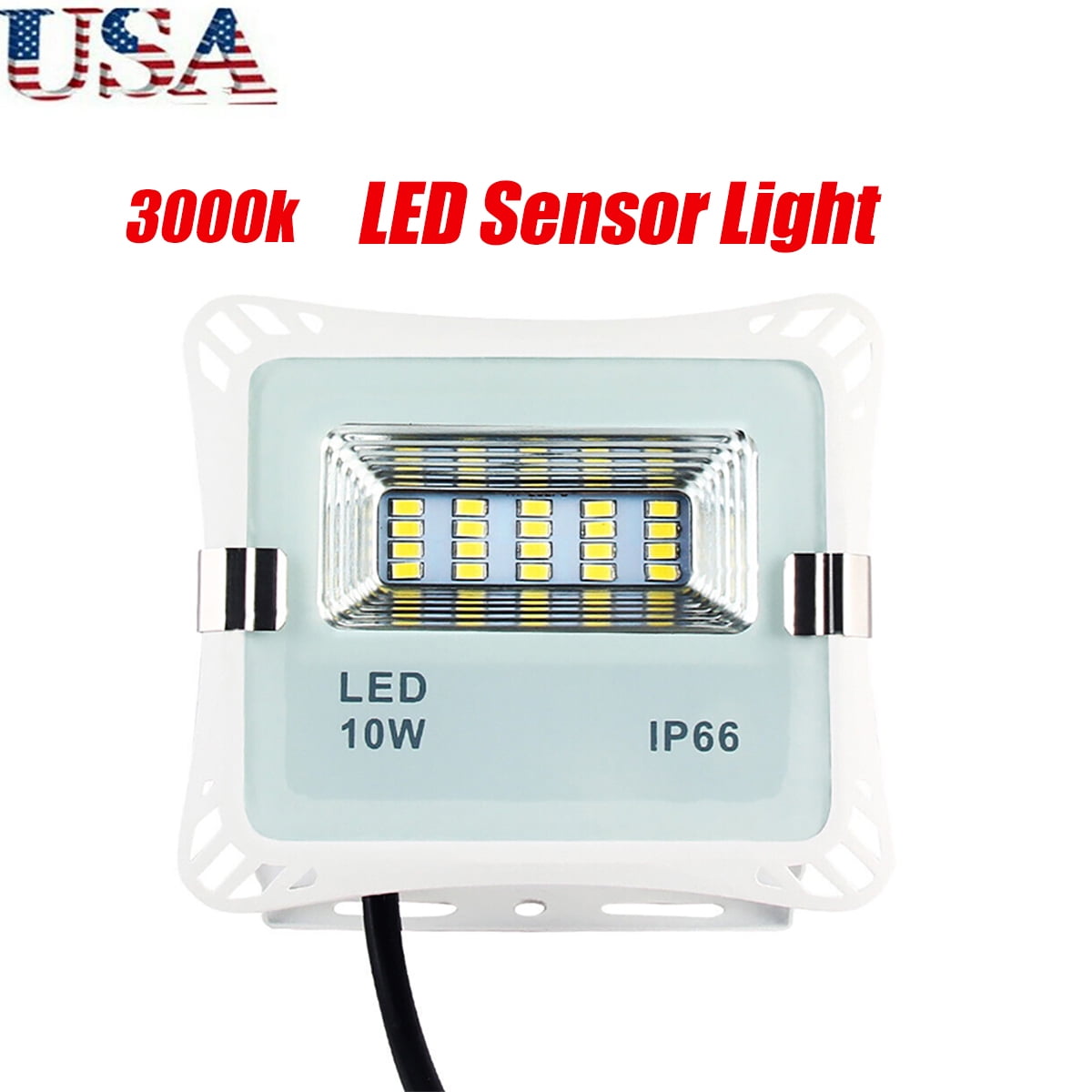 SHANNA LED Sensor Flood Lights Dusk to Dawn Outdoor Landscape Garden ...