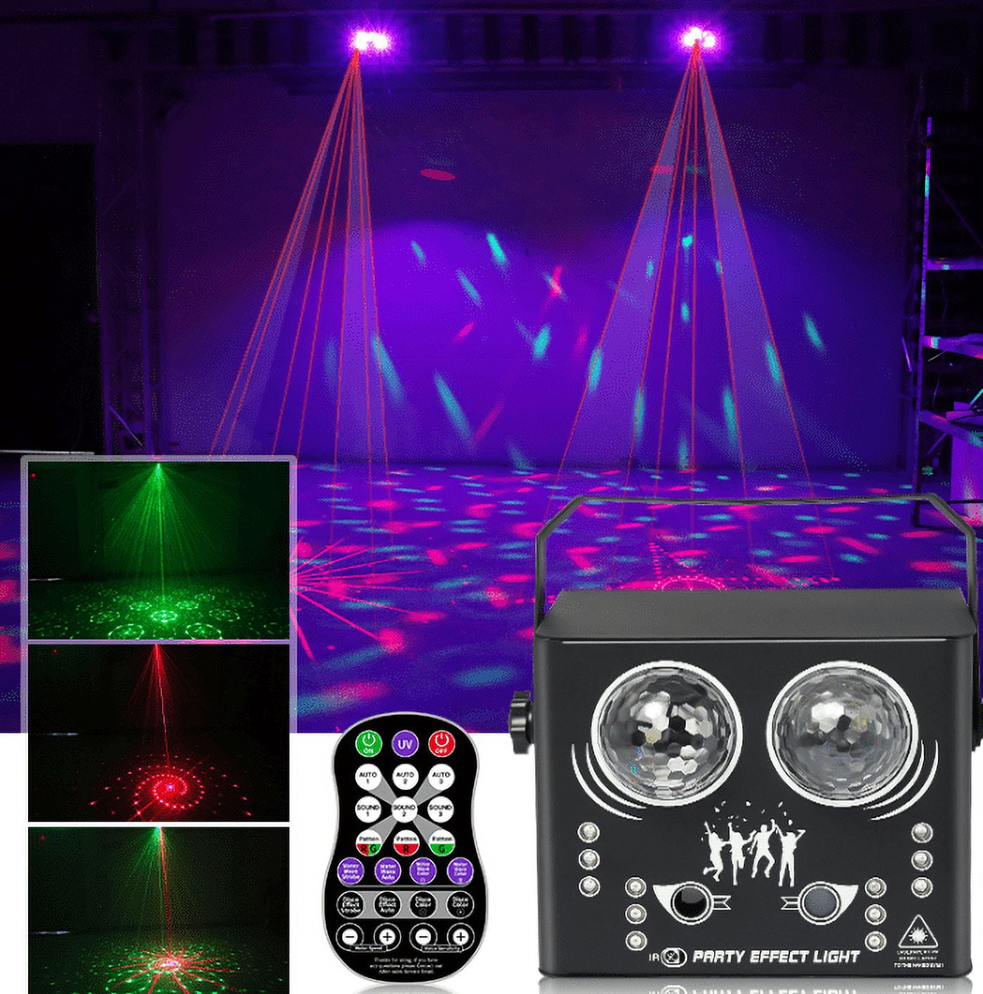 SHANNA LED Stage Light 5-in-1 DMX Disco Party Lights DJ Bar Projection ...