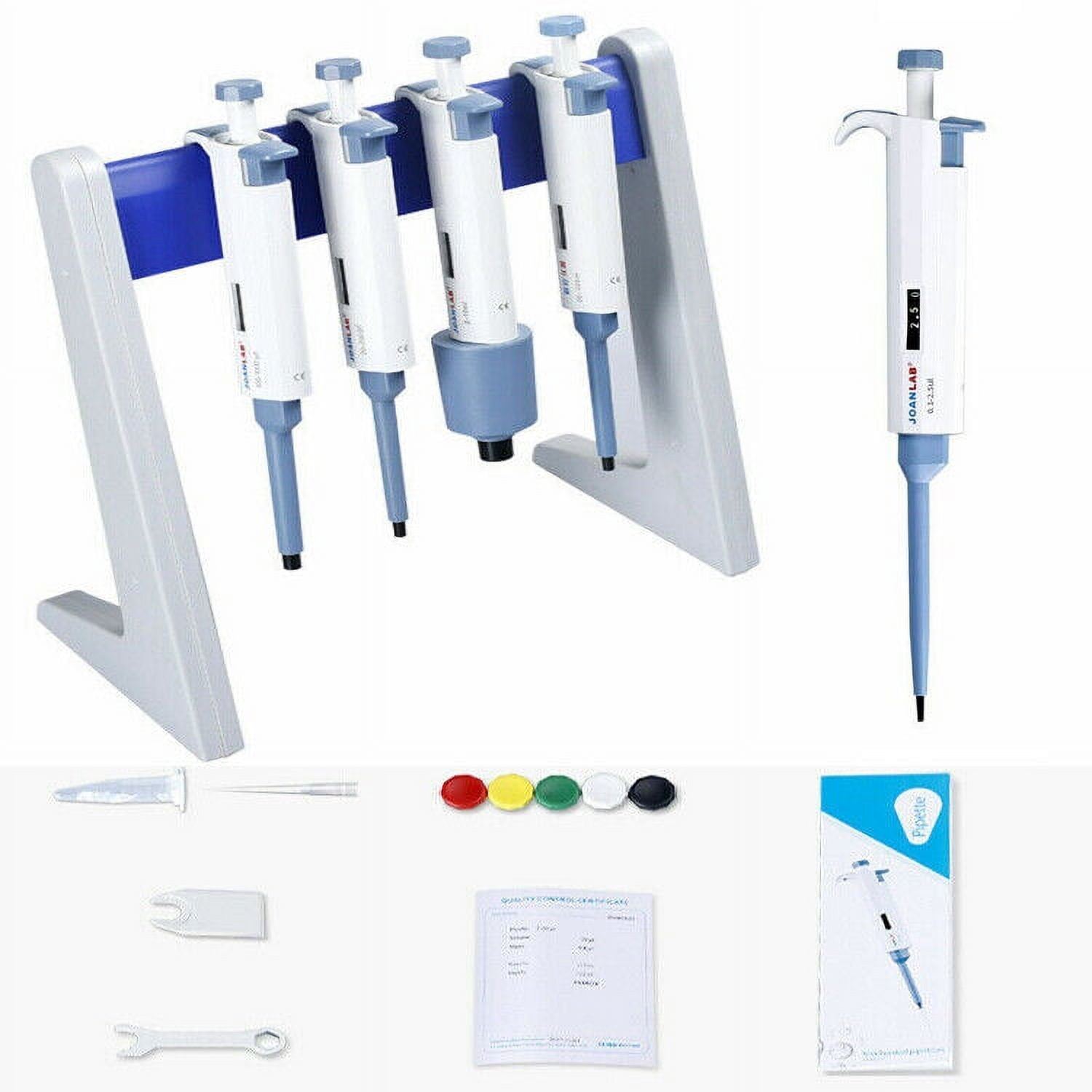 SHANNA MicroPipette Kit Adjustable Single Channel Lab Liquid Transfer ...