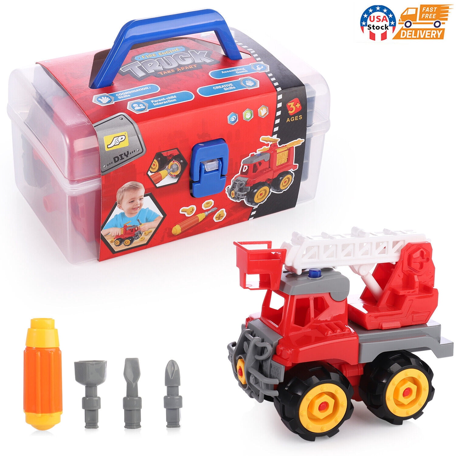 SHANNA Multi-Mode Demolition Dump Truck Truck Car Toy Ladder Truck and ...