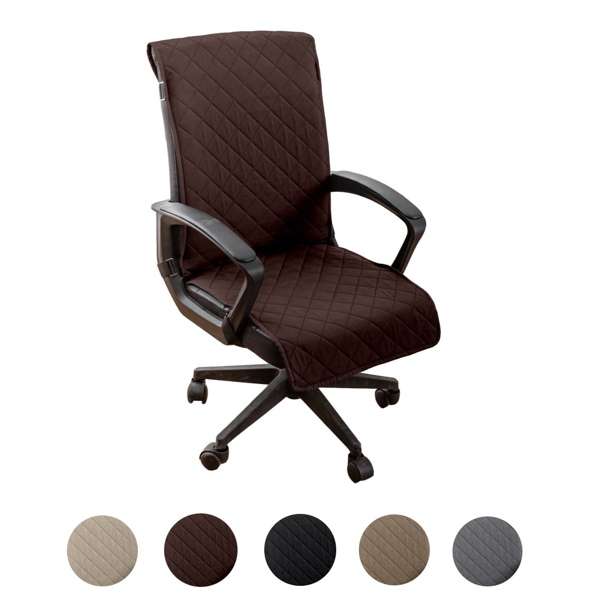 SHANNA Office Chair Slipcover Reversible Waterproof Computer Chair ...