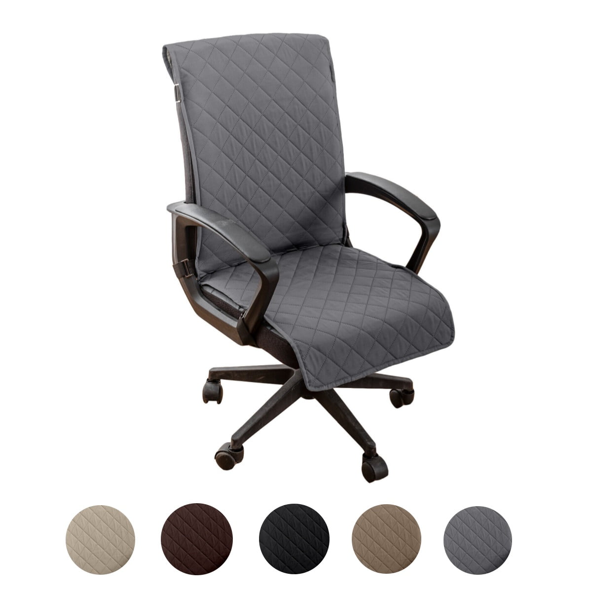 SHANNA Office Slipcover Reversible Waterproof High Back Chair Cover ...