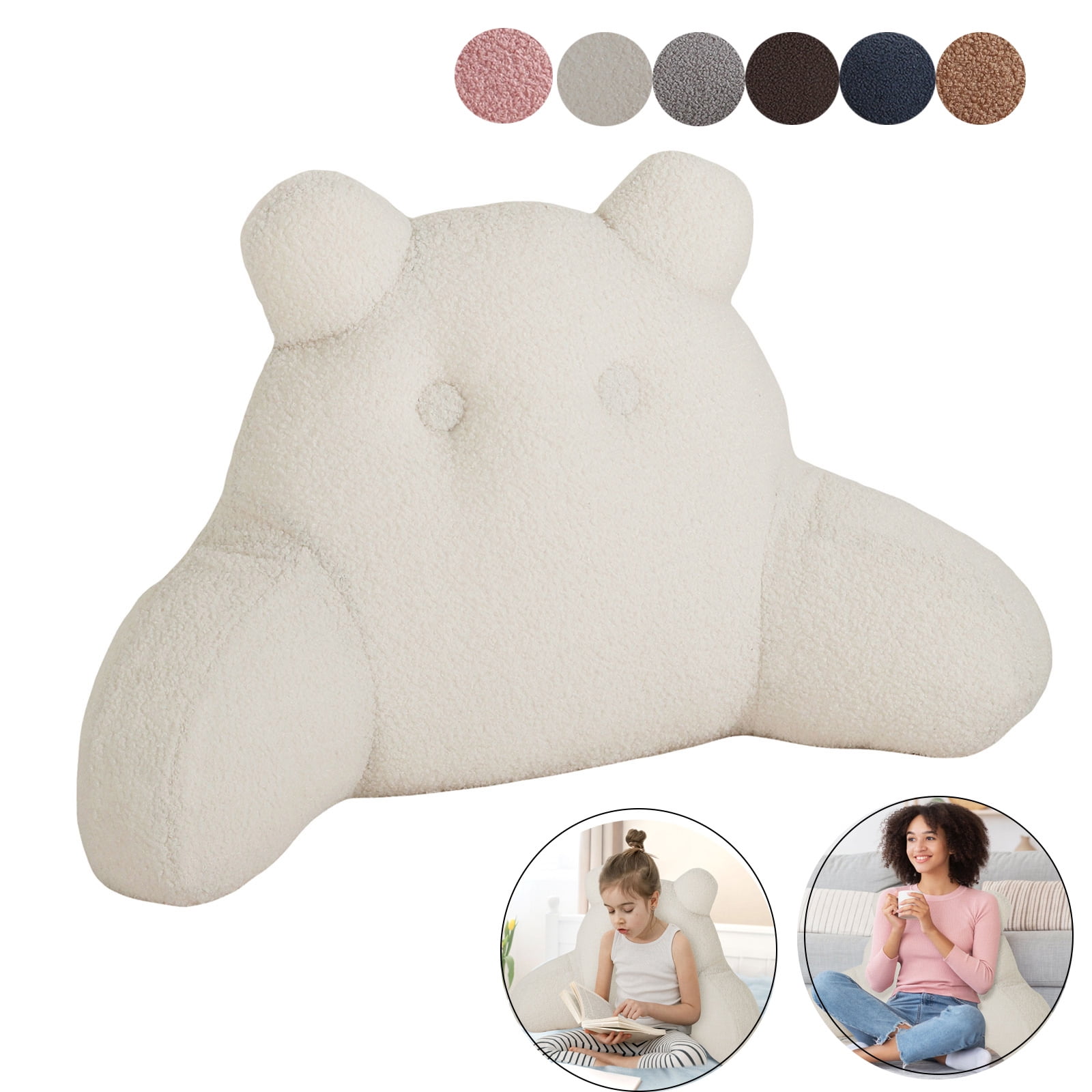 SHANNA Reading Pillow Bed Wedge Large Adult Children Backrest with Arms ...