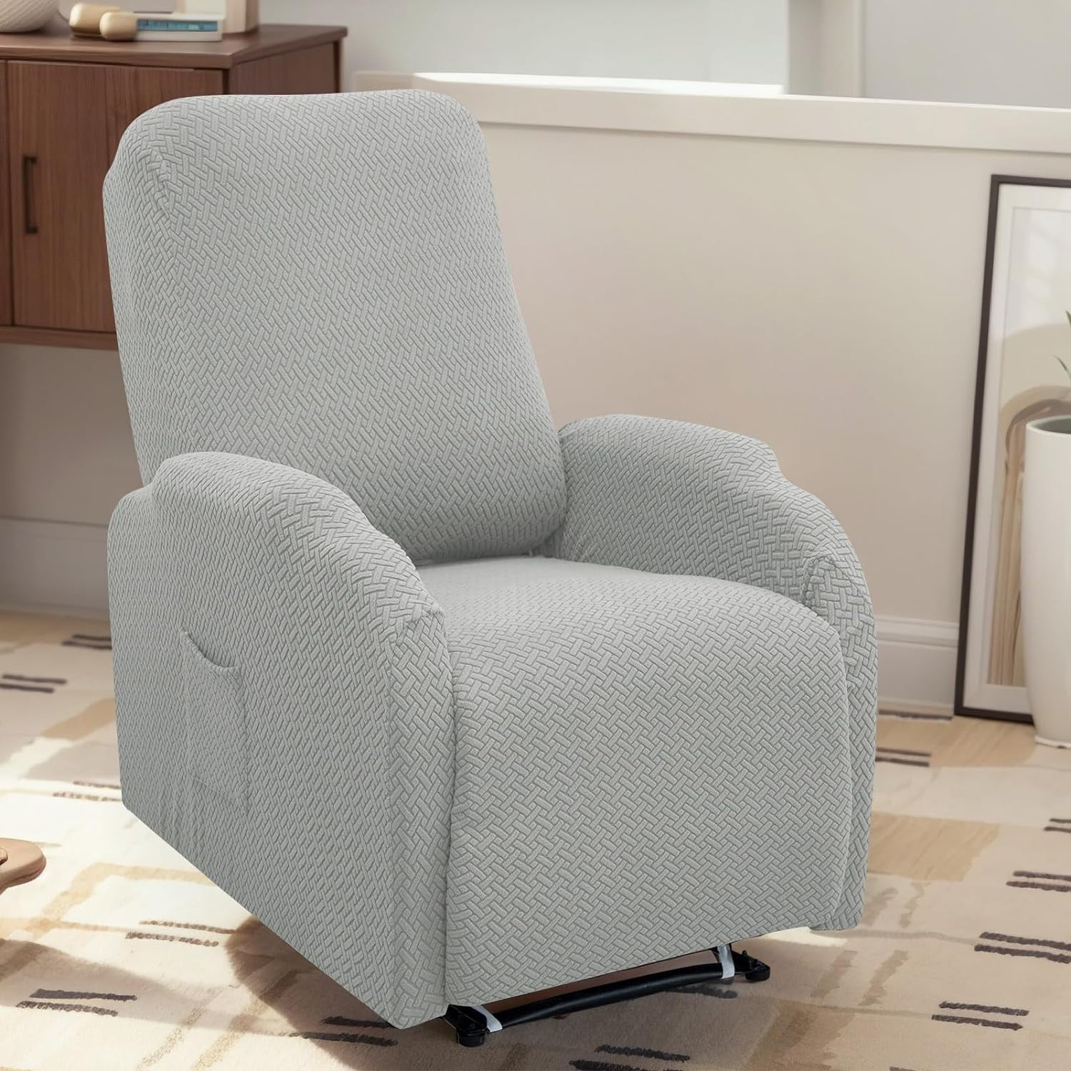 SHANNA Recliner Chair Covers 4 Piece Recliner Sofa Slipcover Small ...