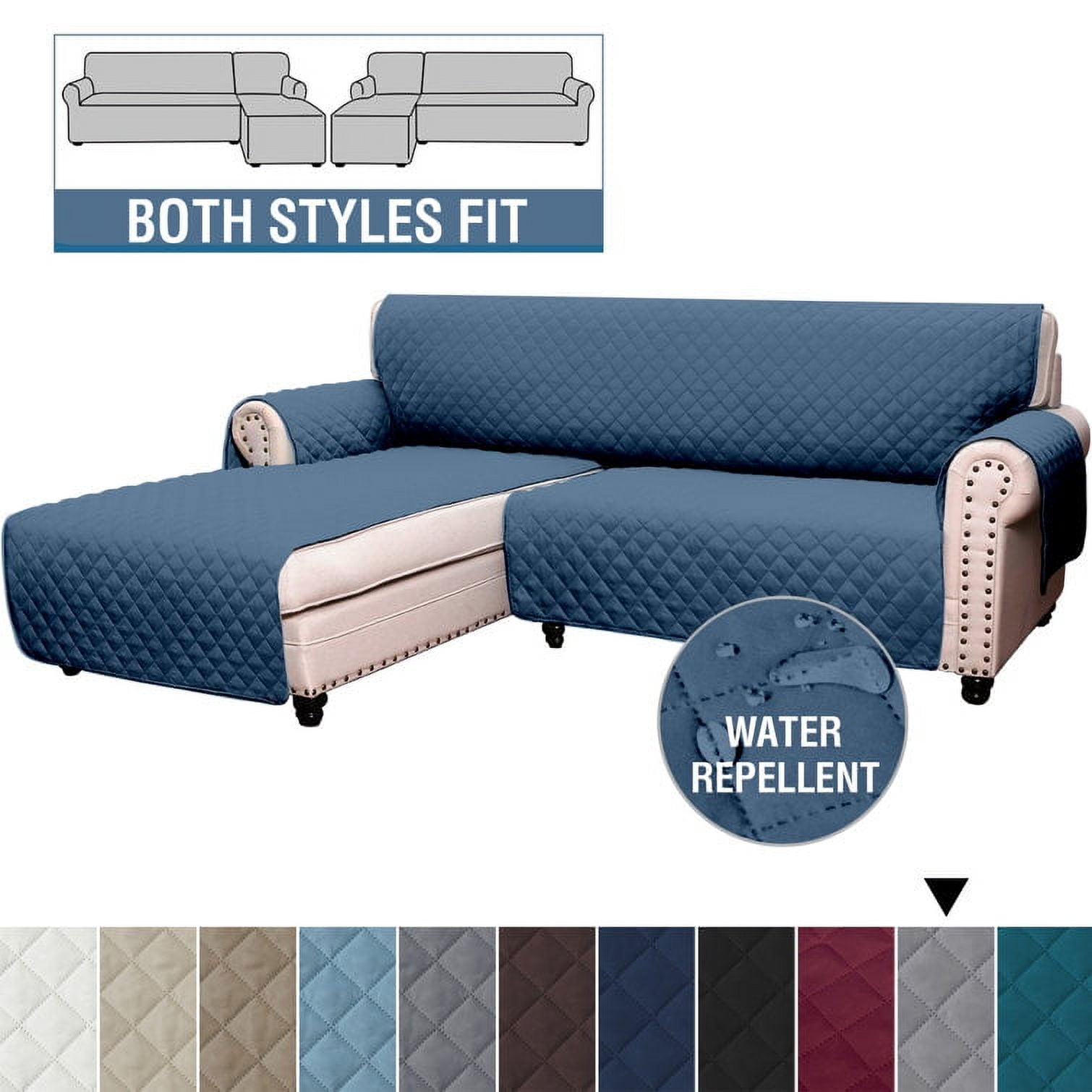 SHANNA Sectional Couch Covers Reversible Waterproof L-Shaped Sofa ...
