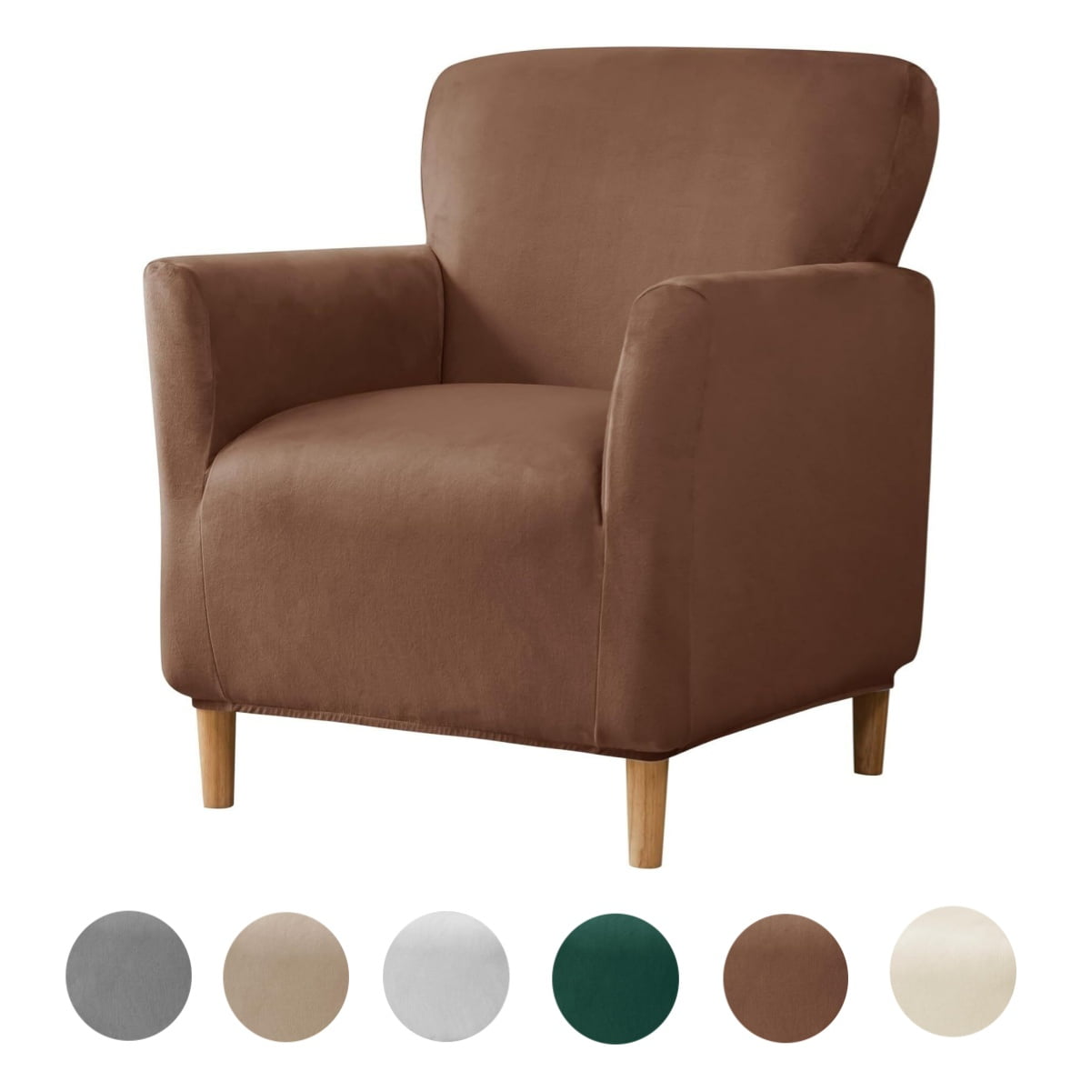 SHANNA Single Armchair Cover Stretch Chair Covers Anti-Slip Furniture ...