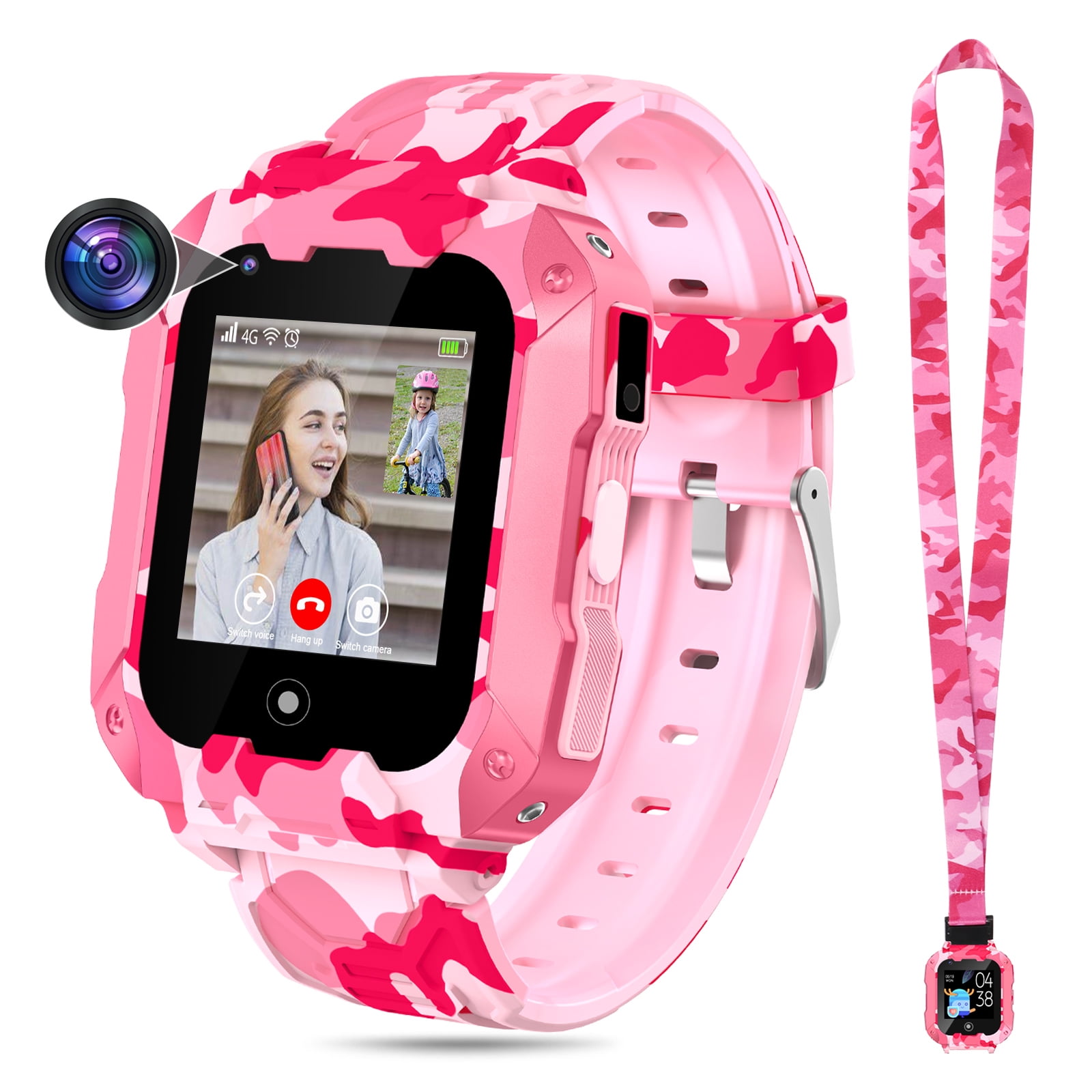 SHANNA Smart Watch for Kids, GPS Tracker Watch, 4G Smart Watch with ...