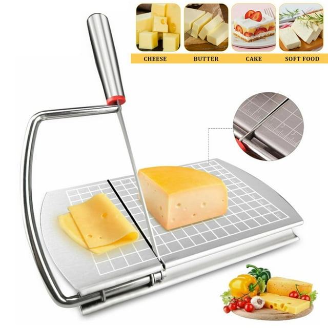 SHANNA Stainless Steel Cheese Slicer Wire Cheese Cutter Board With ...