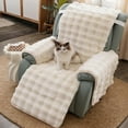 SHANNA Thick Rabbit Plush Recliner Slipcover Chair Covers Lazy Boy ...