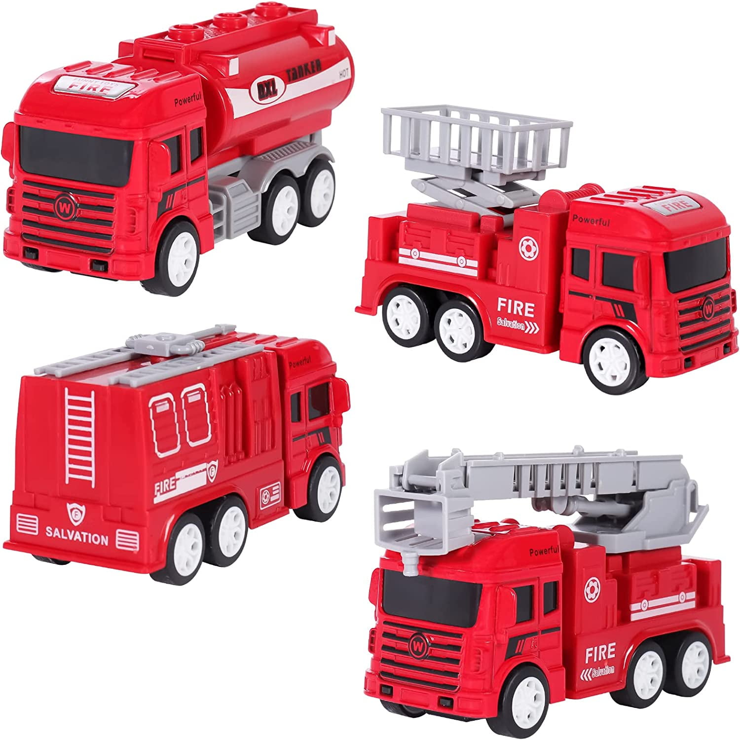 SHANNA Toddler Toys for 3 4 5 6 Years Old Boys, 4 Pack Die-cast ...