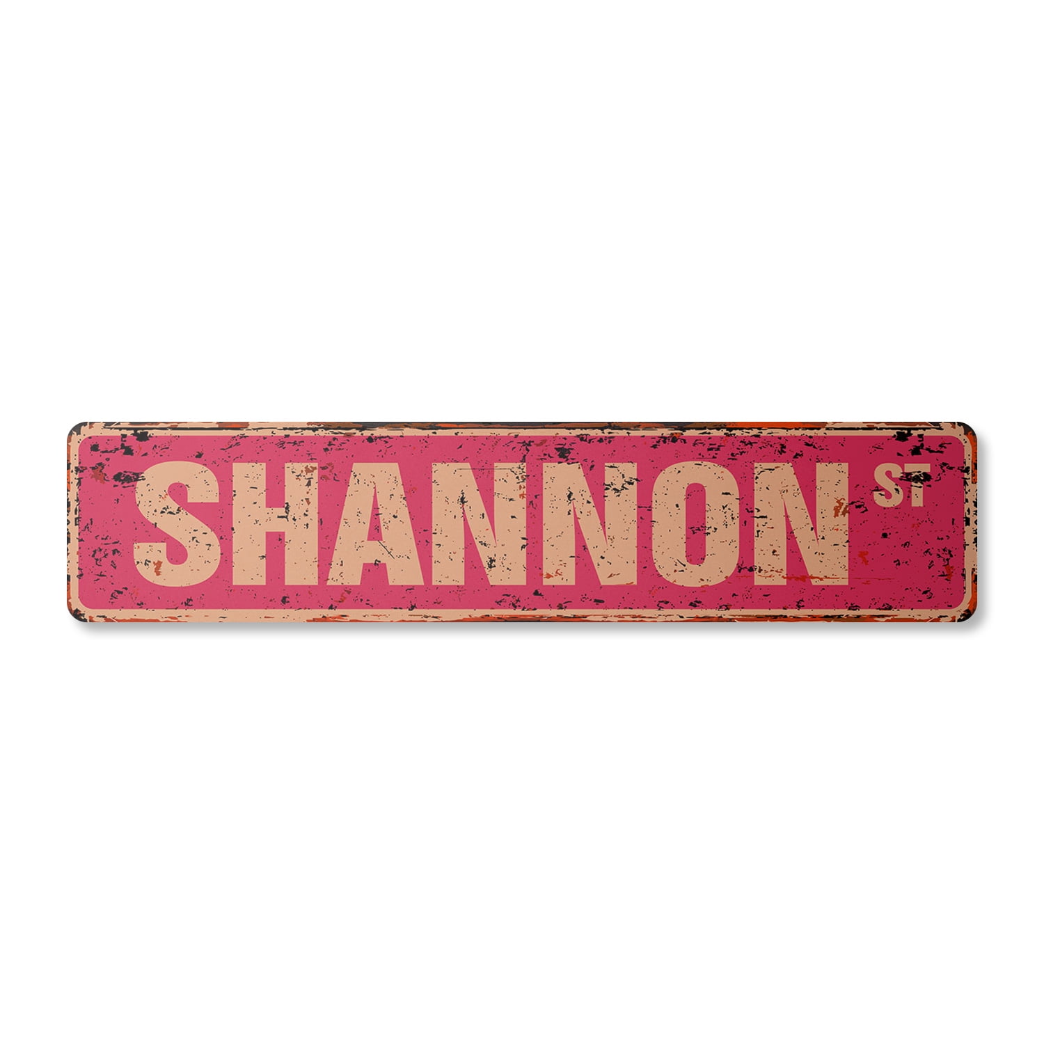 SHANNON Vintage Plastic Street Sign Childrens Name Room Sign | Indoor ...