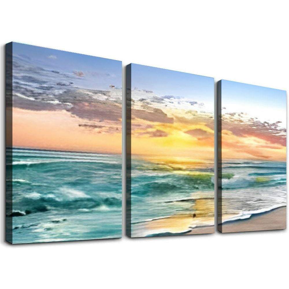 SHANXI Beach Ocean Wall Art Pictures for Living Room - Canvas Print ...