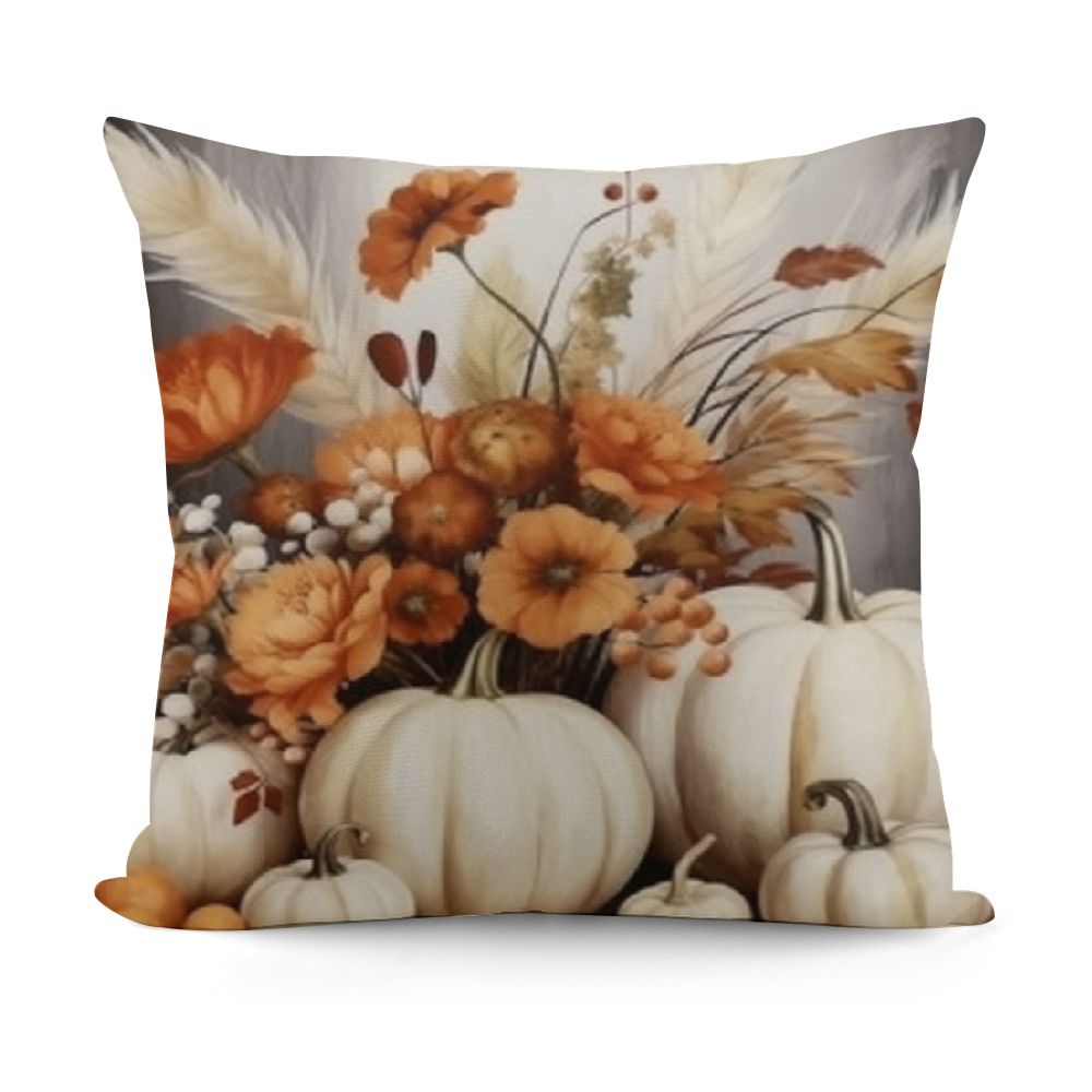 SHANXI Fall Pillow Covers Autumn Watercolor Pumpkin Wheat Harvest ...