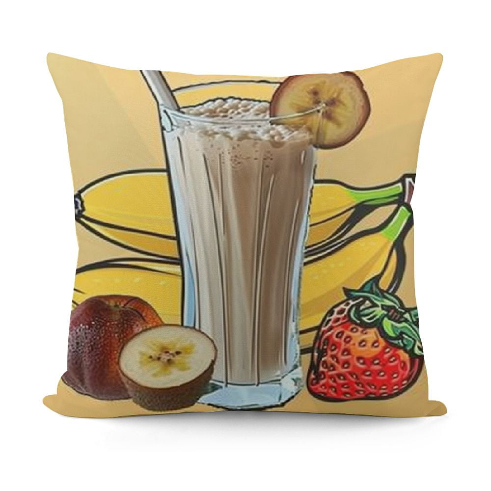 SHANXI Fruit and Milkshake Drinks Throw Pillow Covers Double-Sided ...