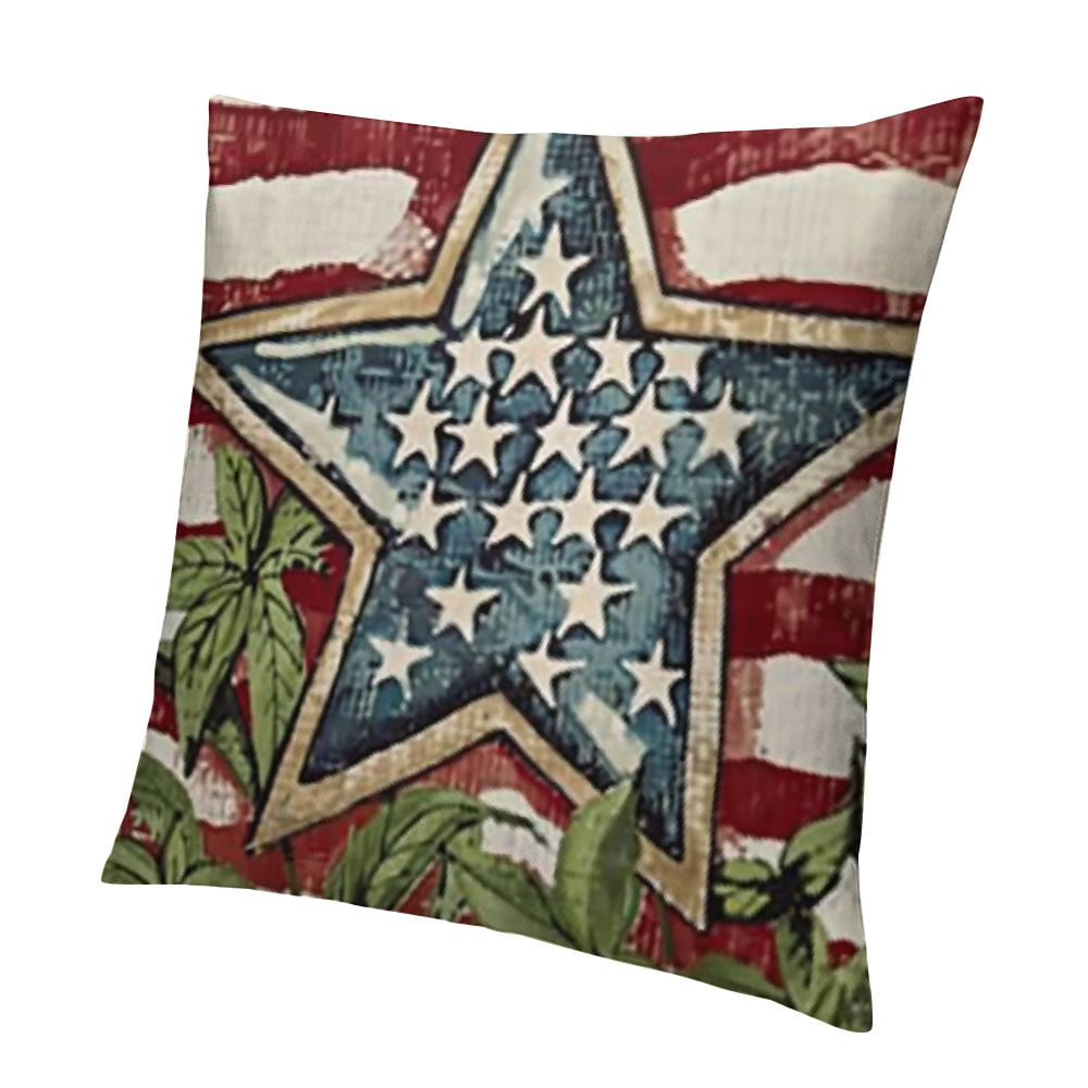 SHANXI Pillow Cover America Flag Decor Decorations for Sofa Couch ...
