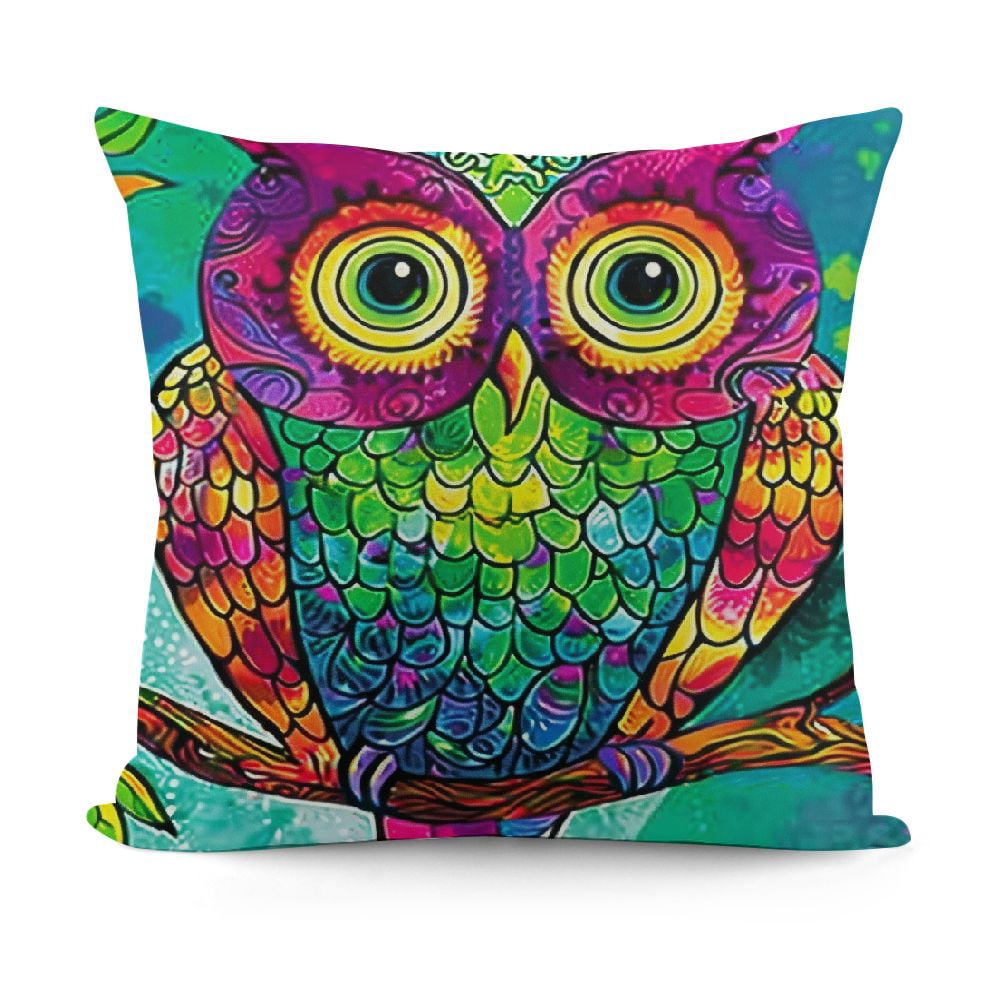 SHANXI Rainbow Owl Welcome Flag Double Sided Welcome Garden Flag for ...
