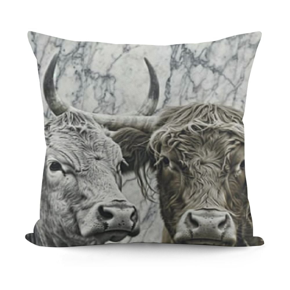 SHANXI Rural Cow Bohemian Floral Throw Farm Animals 22x22in - Walmart.com