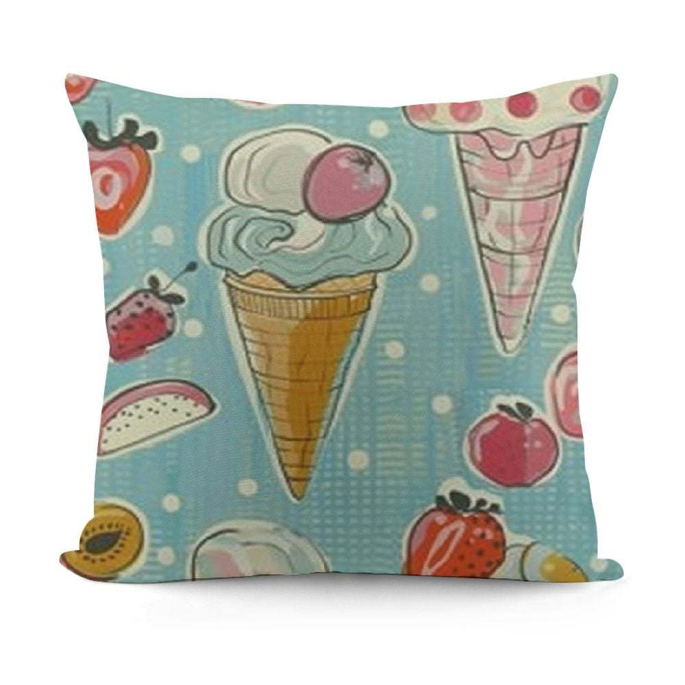 SHANXI Summer Ice Cream Dessert for Sofa Couch 12x12in - Walmart.com
