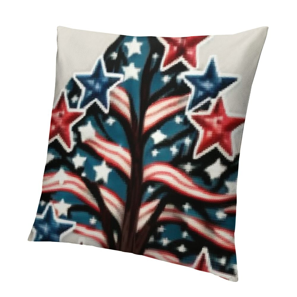 SHANXI Tree with Stars Decor Patriotic American Flag Pillow Case ...