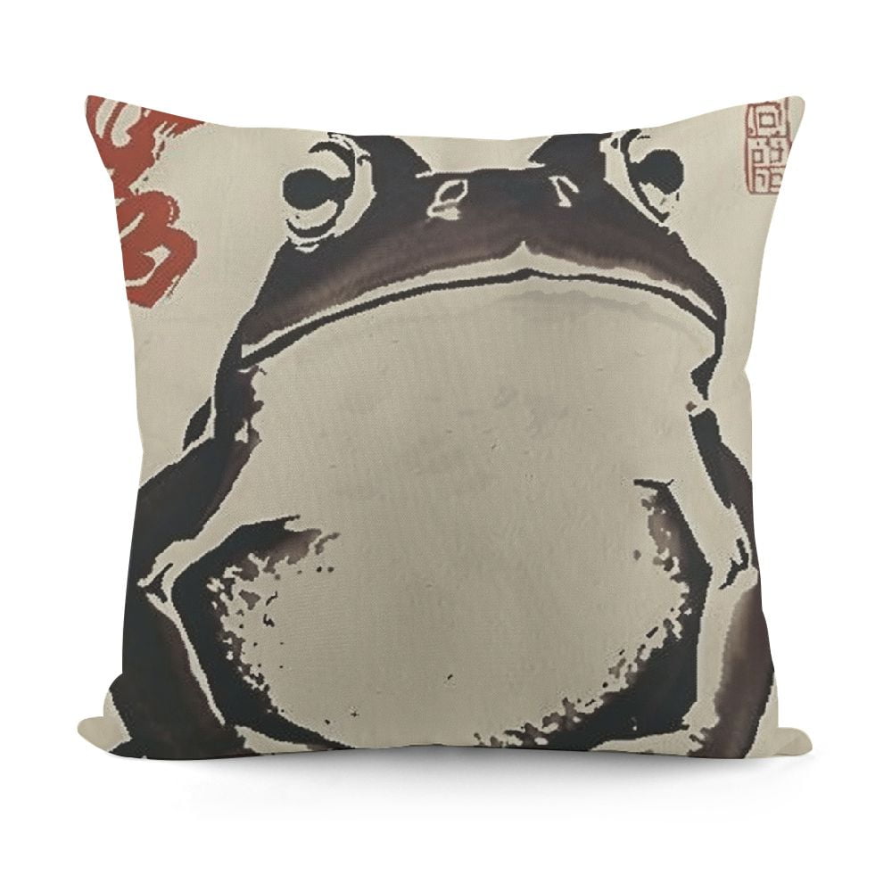 SHANXI Unimpressed Japanese Frog Pillow Covers Cute Ink Cute Funny ...