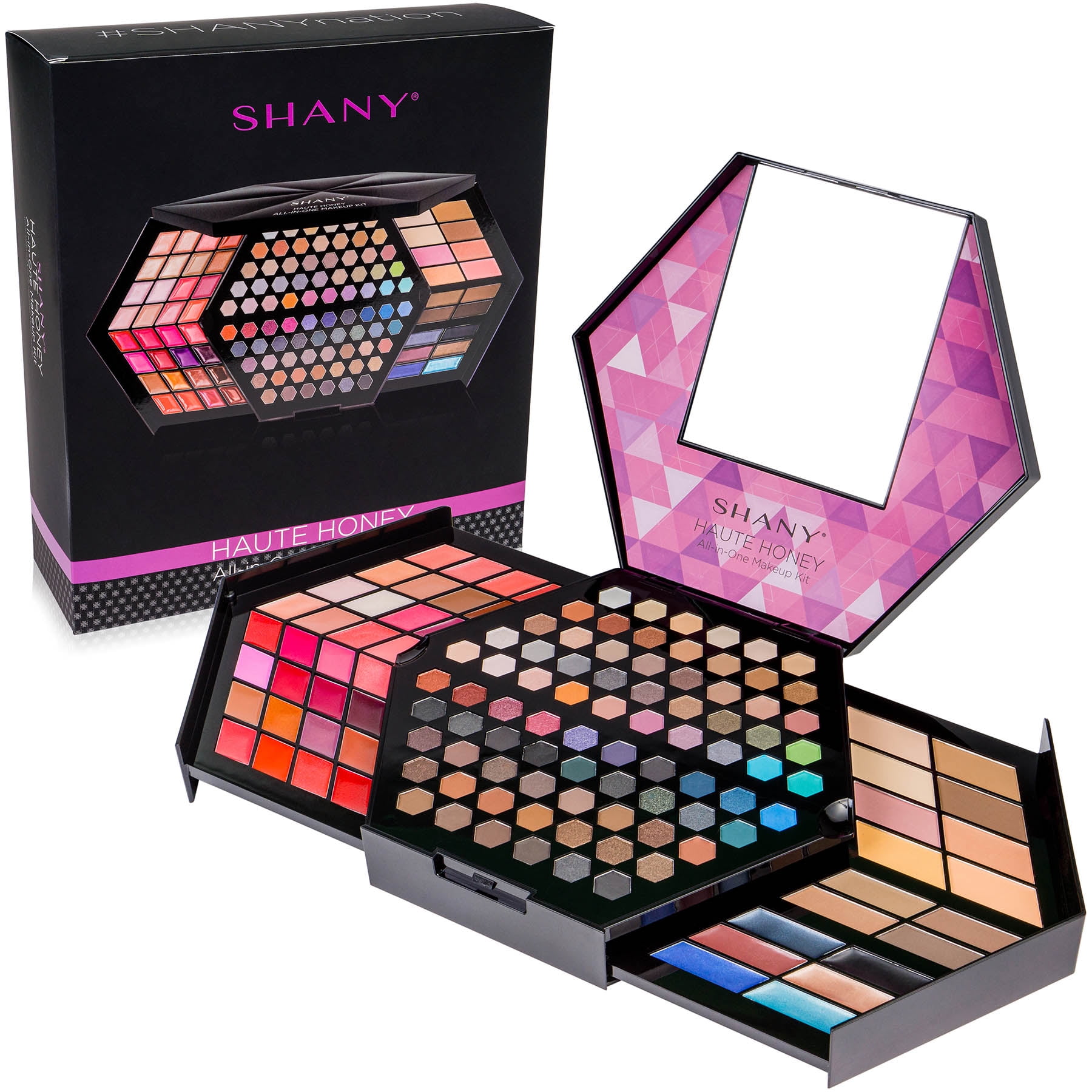 SHANY Haute Honey Makeup Set - All-in-One Makeup Kit with 80 Eyeshadows ...