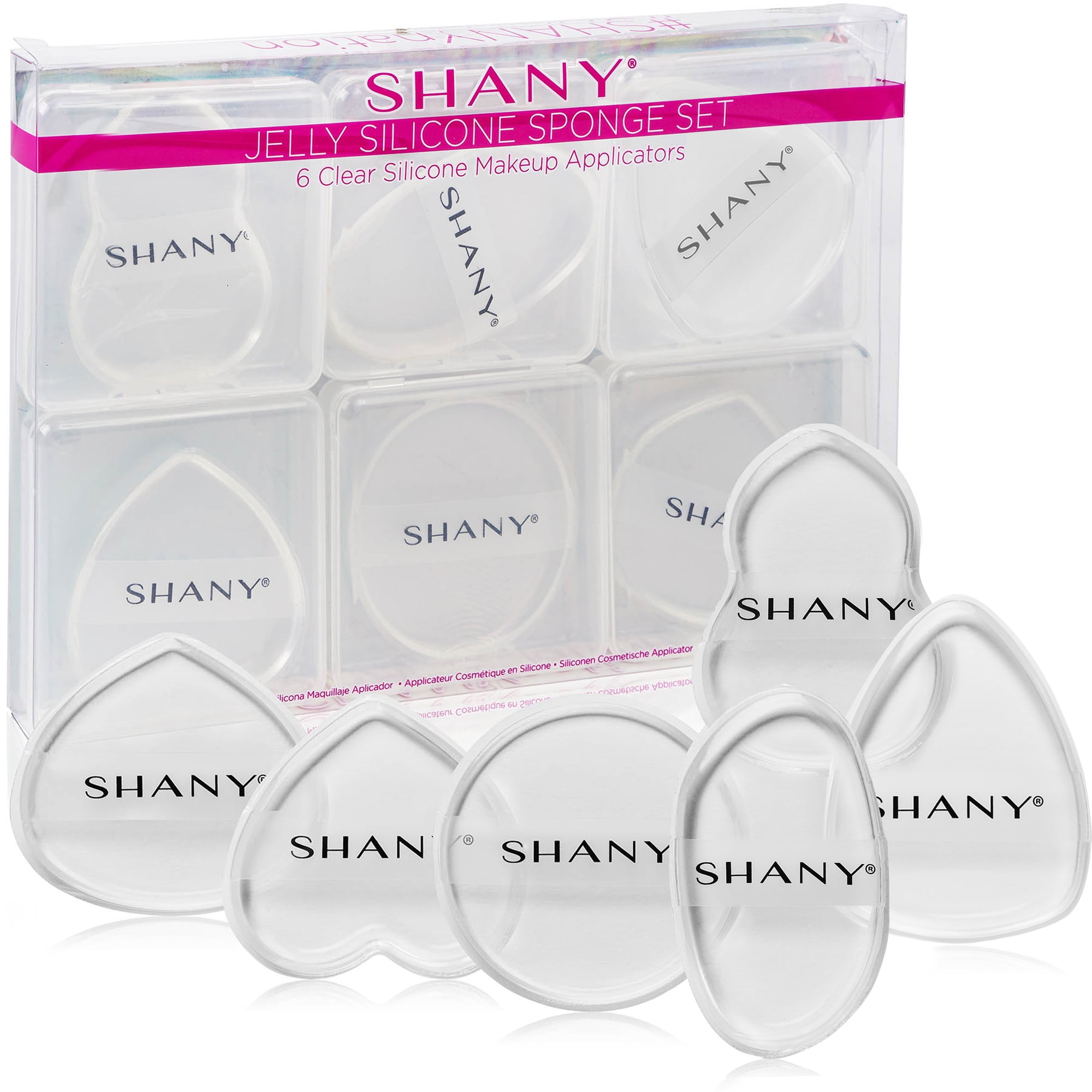 SHANY Stay Jelly Silicone Sponge Set - Clear & Non-Absorbent Makeup ...