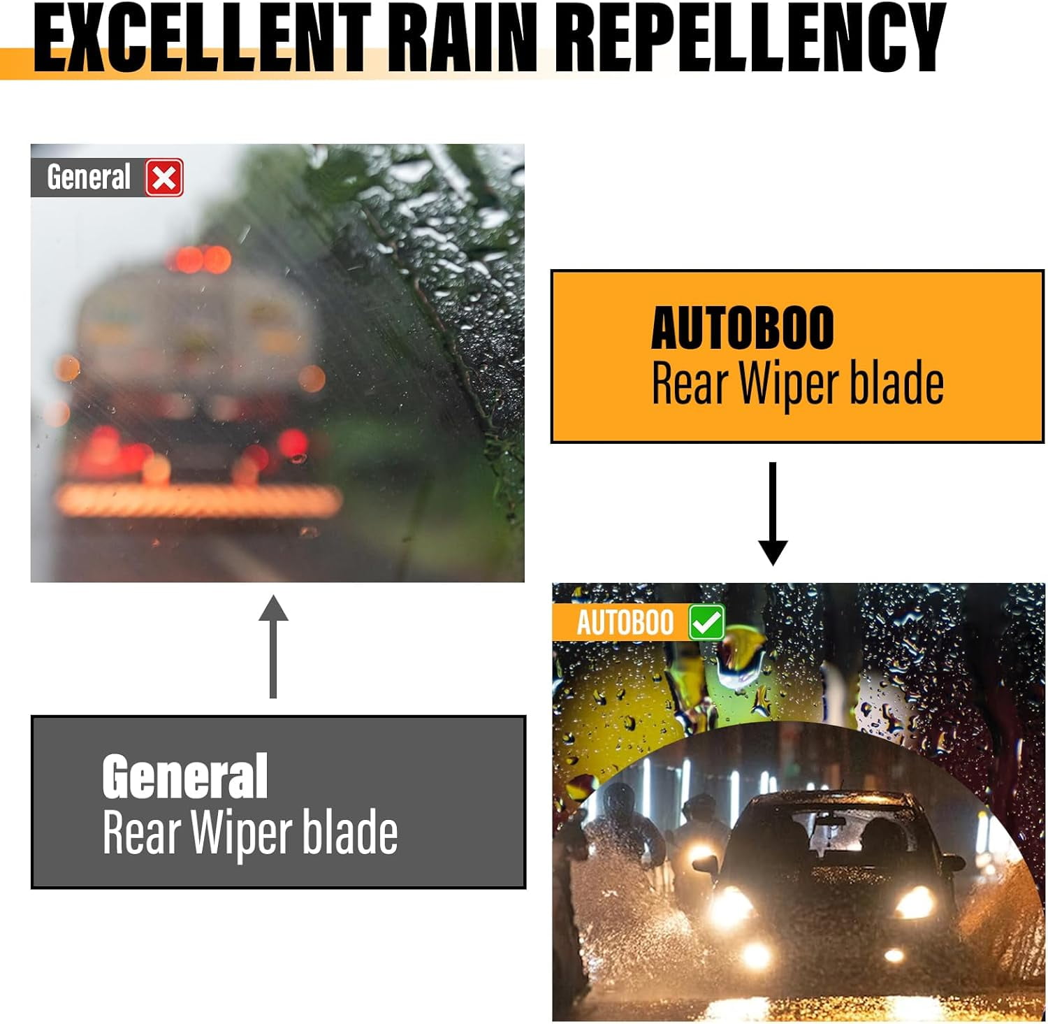 SHAORONG 10 Inch Rear Wiper Blade Replacement for TOYOTA RAV4 2018 2017 ...