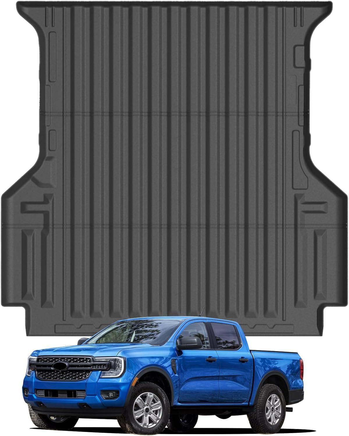 SHAORONG ® 3D TPE Pickup Truck Bed Mat, Compatible with 2024 Ford ...