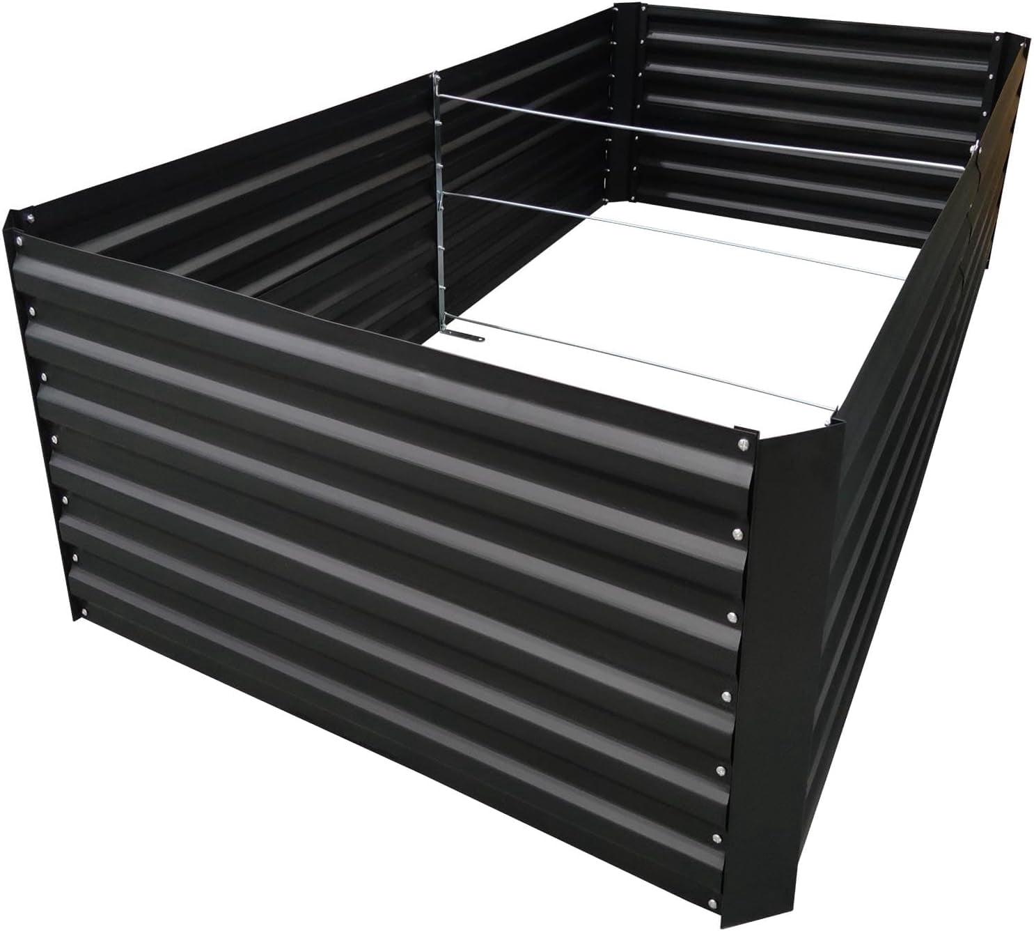 SHAORONG 6x4x2FT Metal Raised Garden Bed Kit, Galvanized door Garden ...