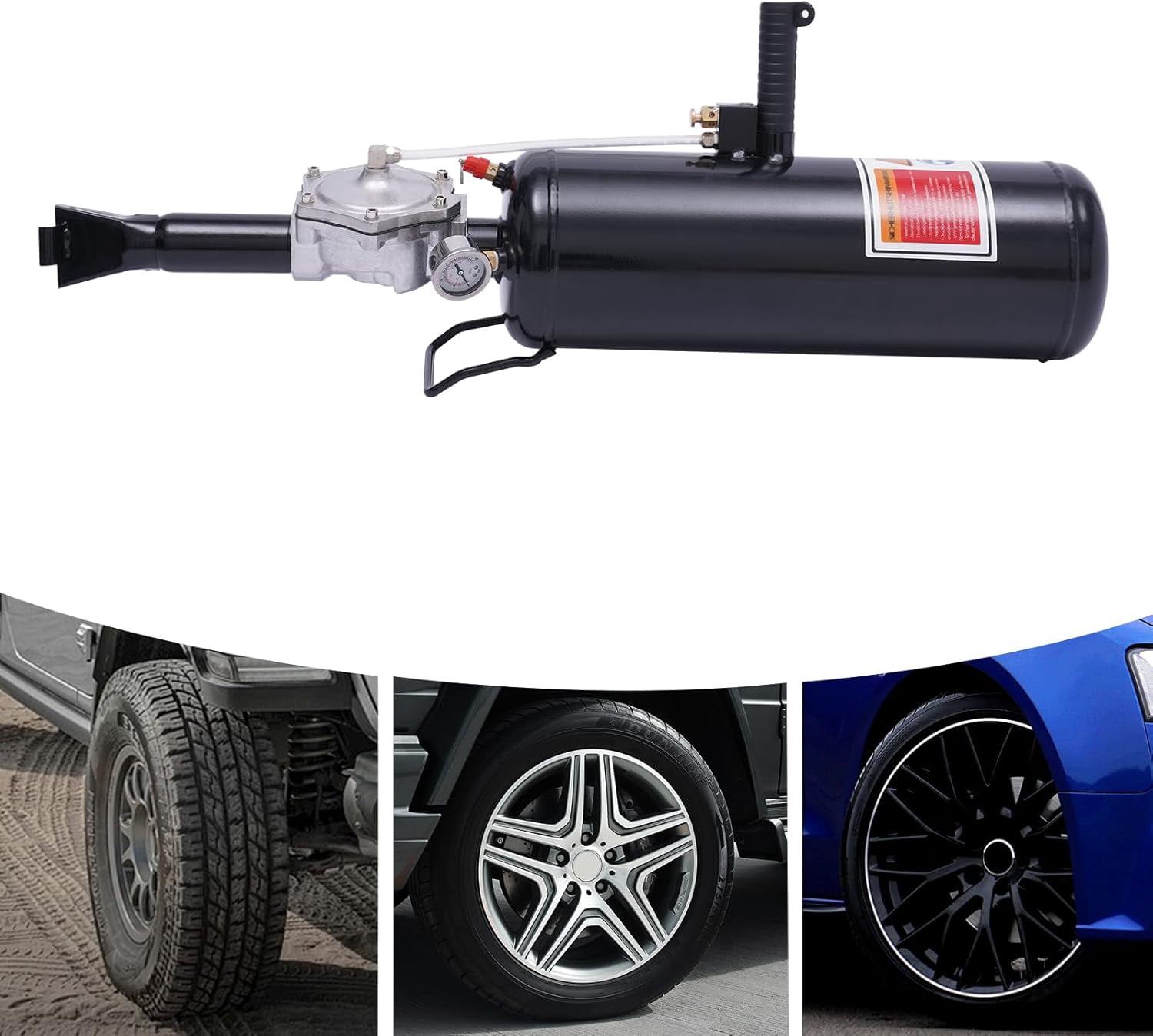 SHAORONG 8L Air Tire Bead Seater Blaster Tank Tool 2.1Gallon Portable ...