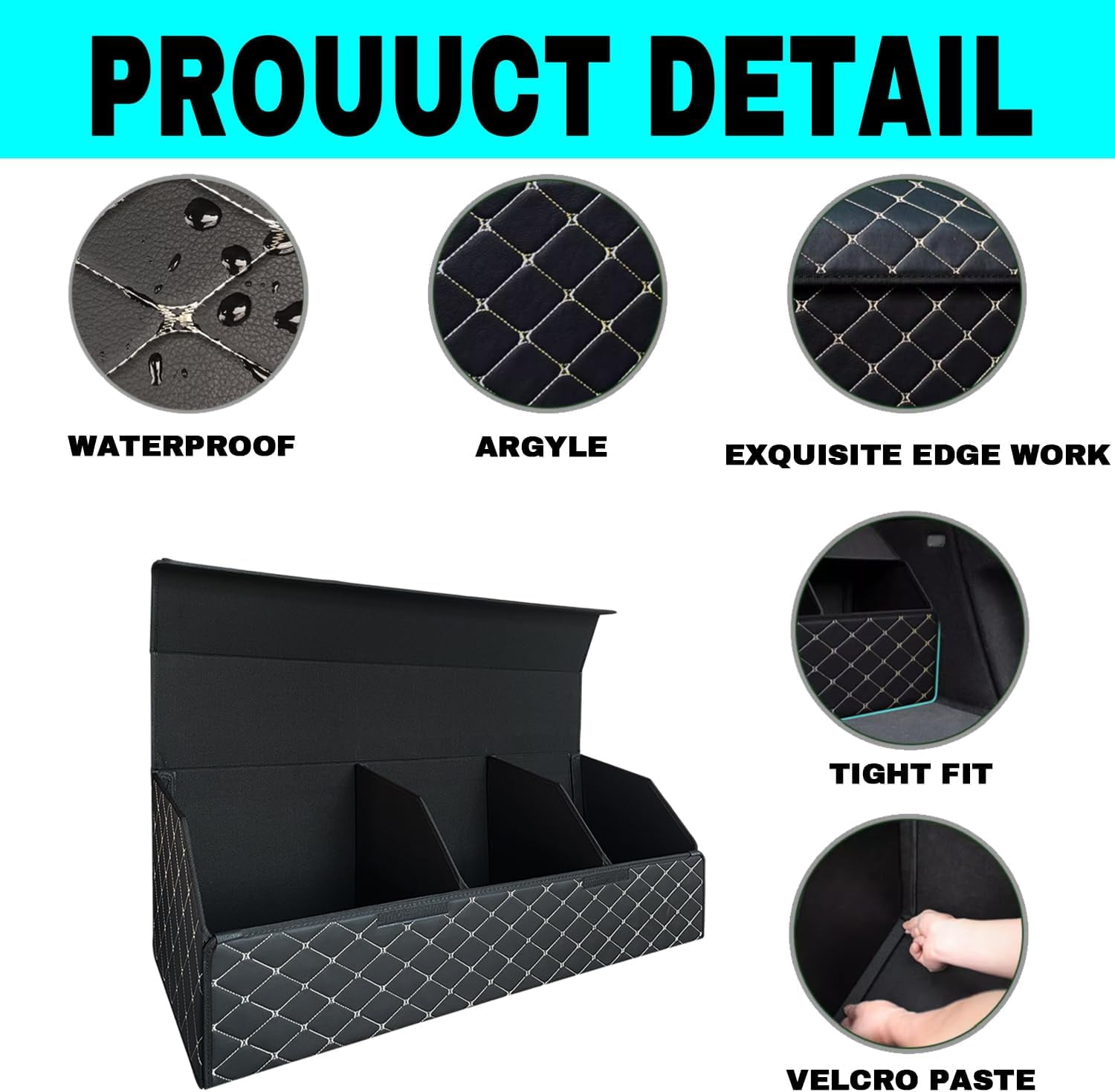 SHAORONG Car Trunk Organizer for Toyota Sienna - Custom Fit, Velcro Fix ...