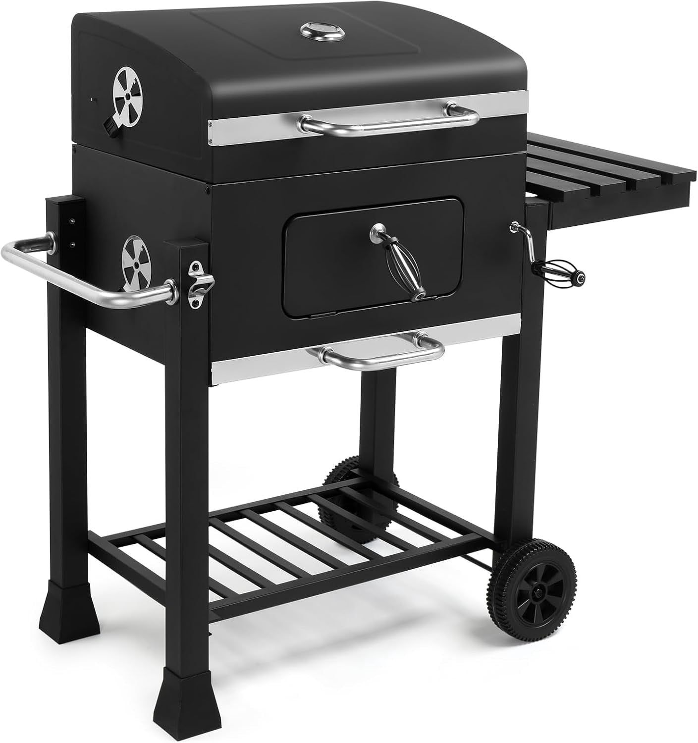 SHAORONG Charcoal Grill Outdoor with Side Tables Backyard Griller Party ...