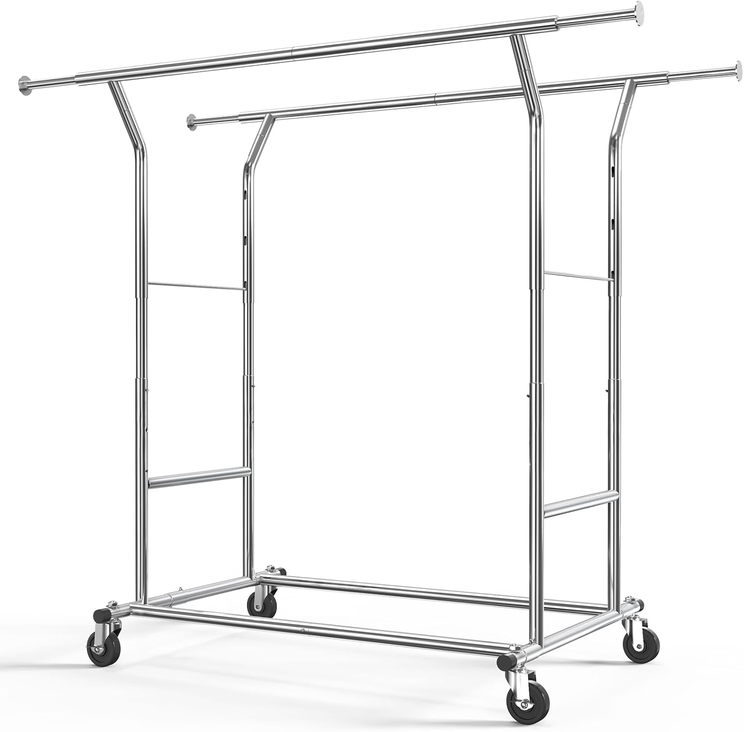 SHAORONG Clothes Rack Heavy Duty Rolling Clothing Racks for Hanging ...