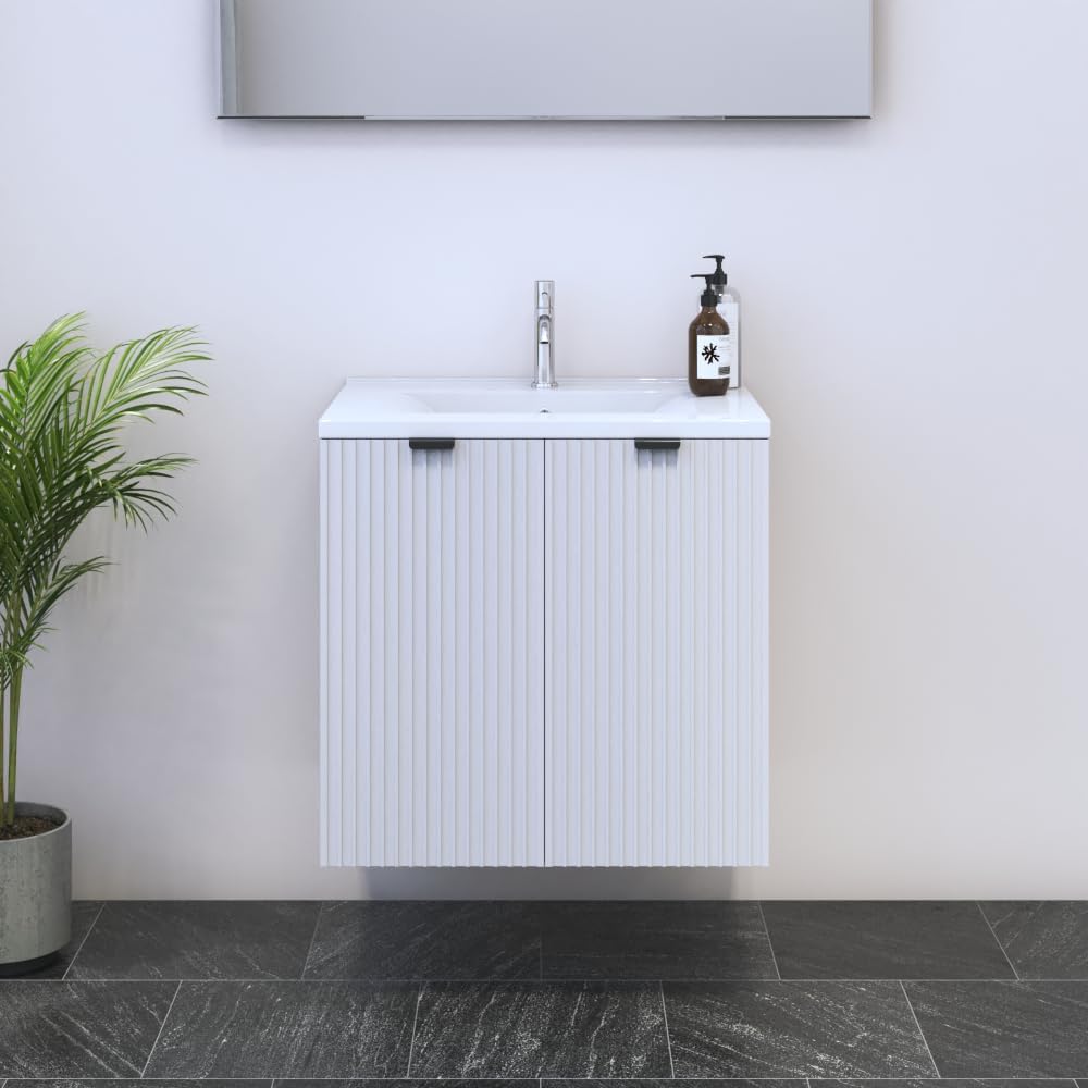 SHAORONG Nicole 2D 60 24'' Floating Bathroom Vanity - Modern Bathroom ...